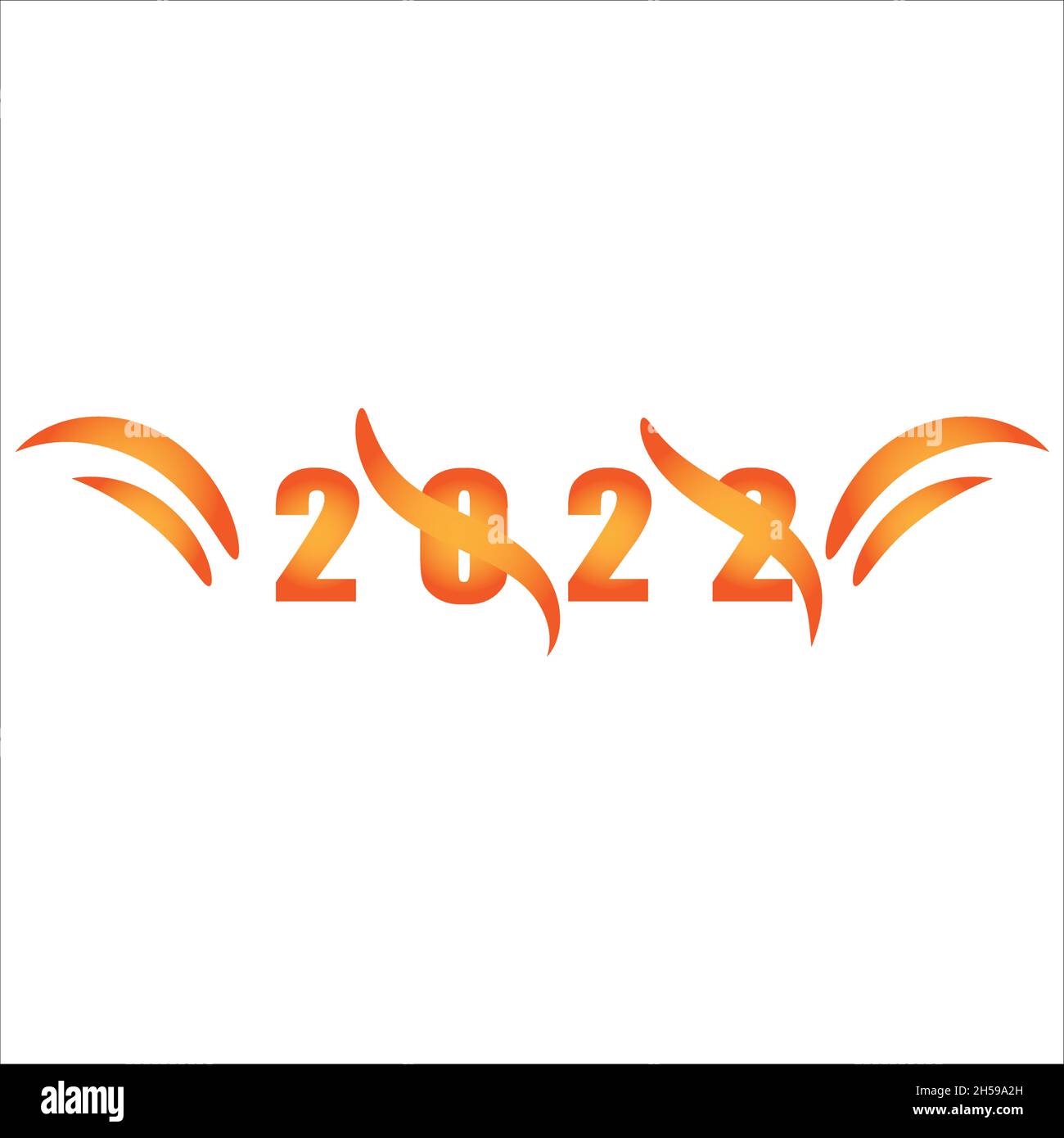 Two Thousand twenty two logo vector design illustration Stock Vector ...