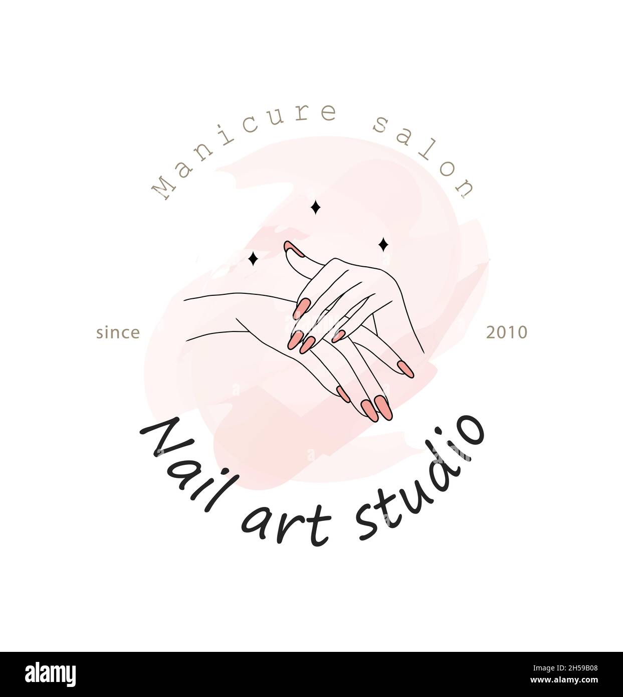 Female manicured hand. Lady painting, polishing nails. Nail polish ...