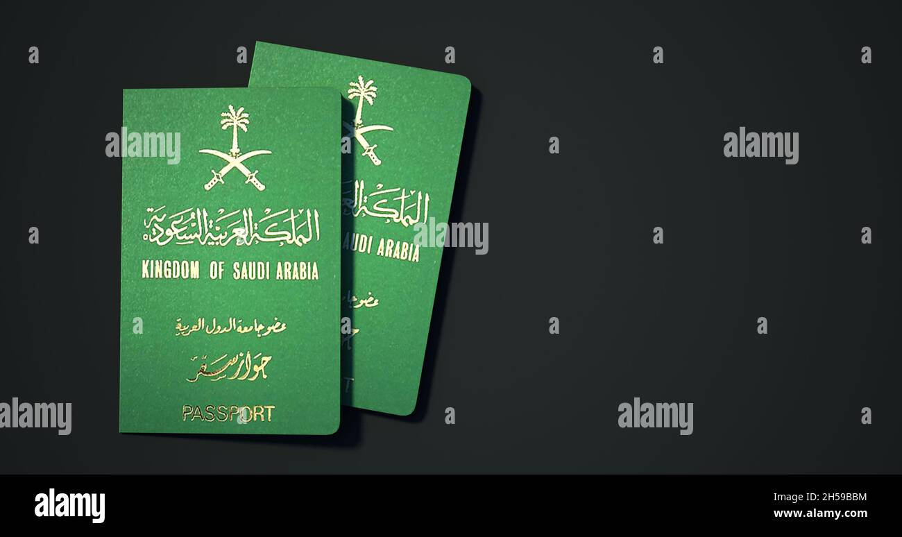 Saudi arabia passport. Passport from different countries with dark ...