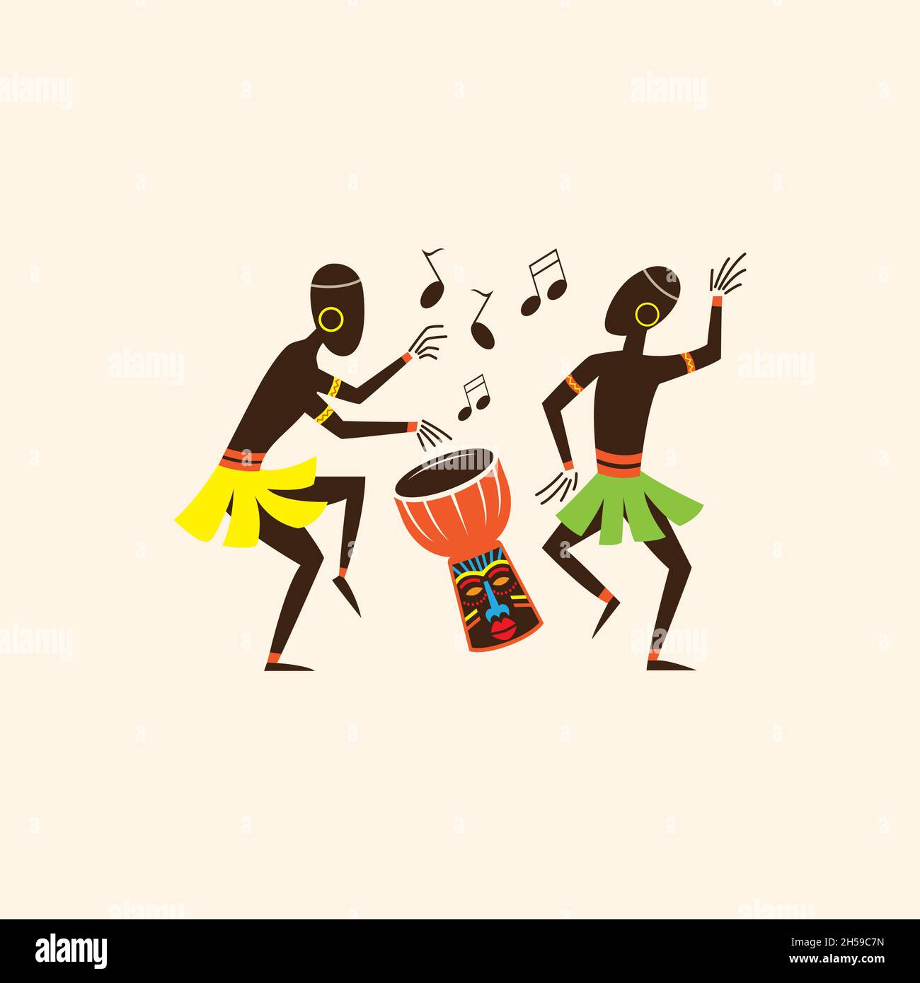 African ethnic dance illustration Stock Vector Image & Art - Alamy