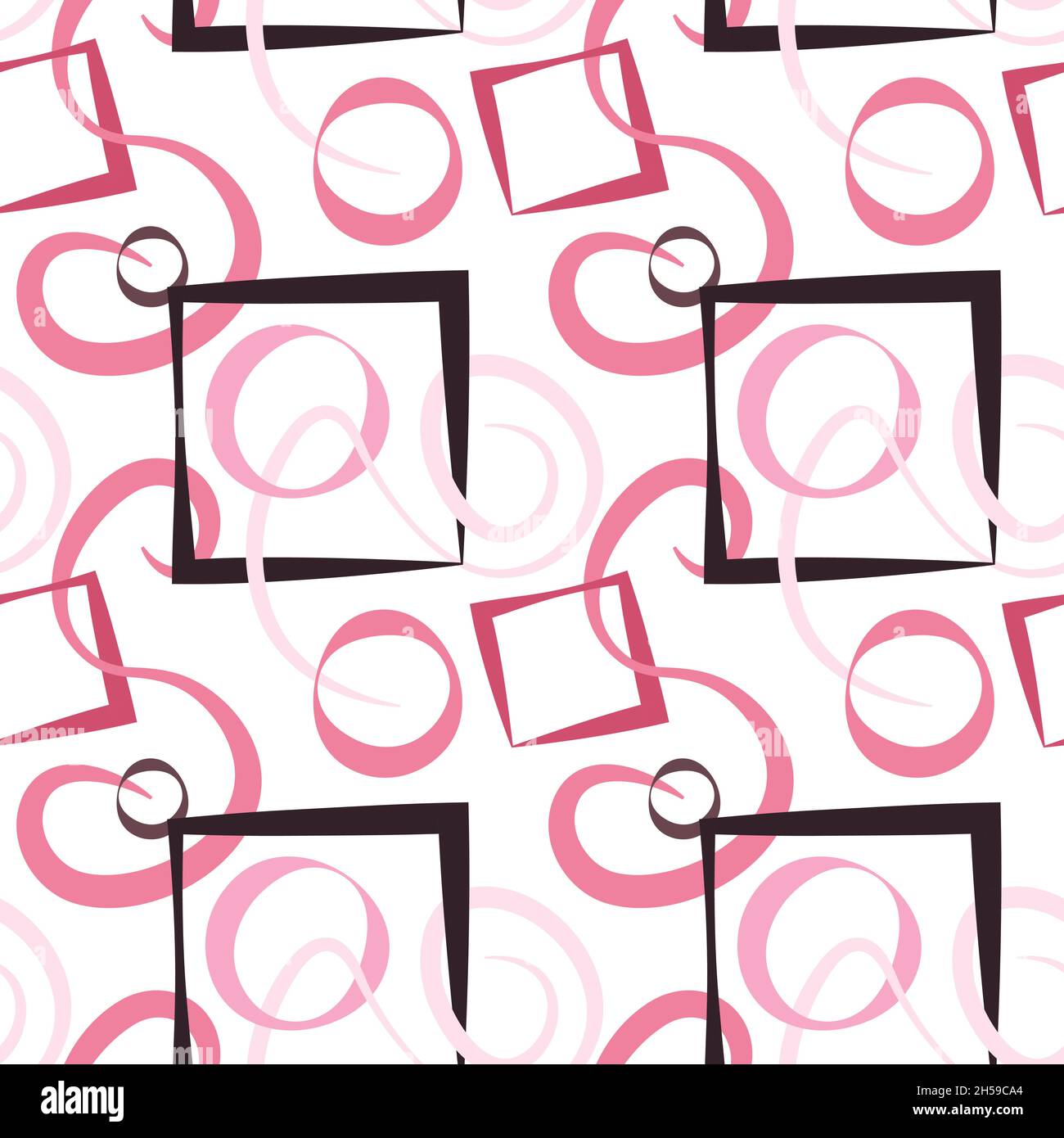 Seamless pattern, infinite texture - Illustration on a square ...