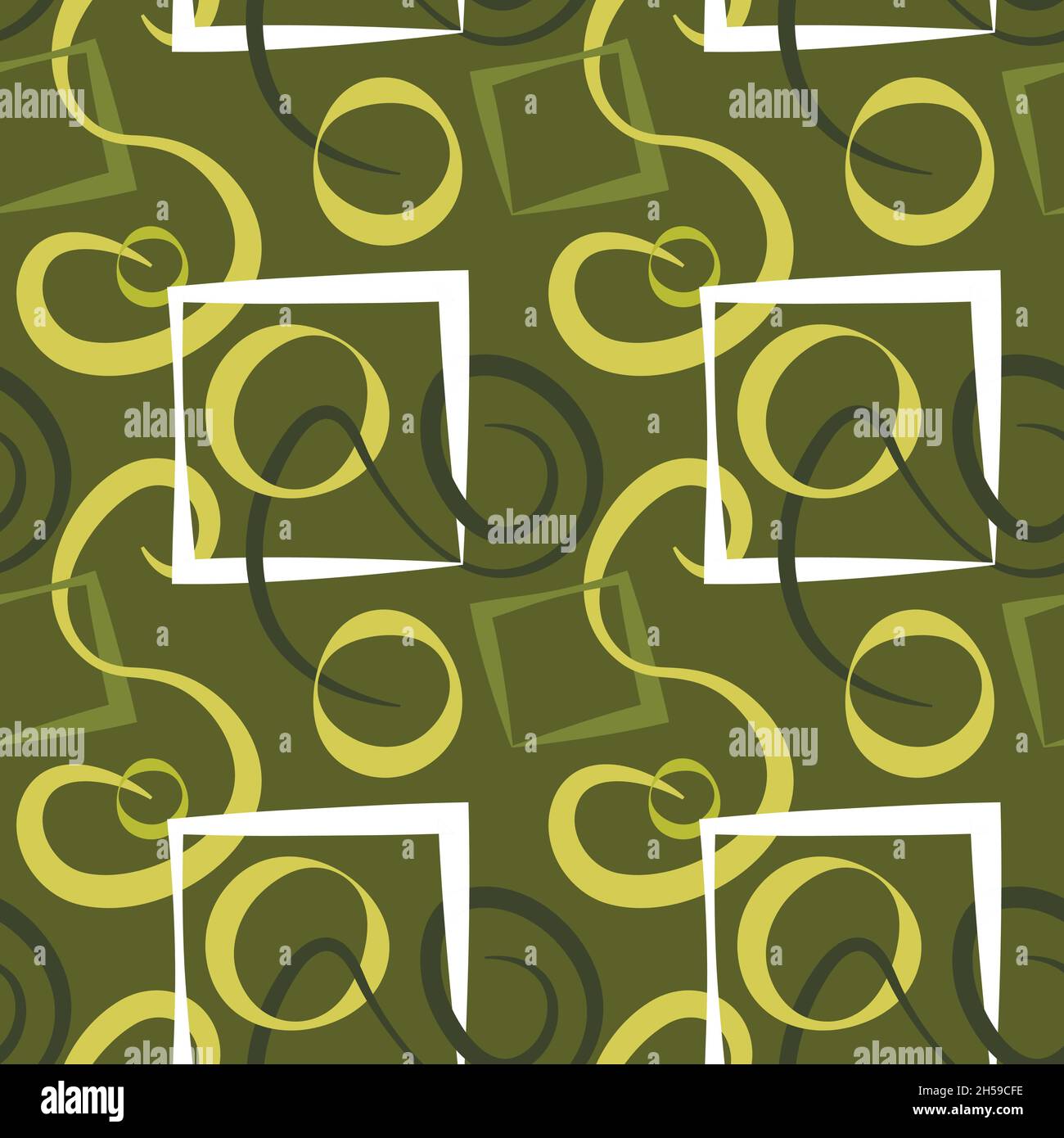 Seamless pattern, infinite texture - Illustration on a square ...