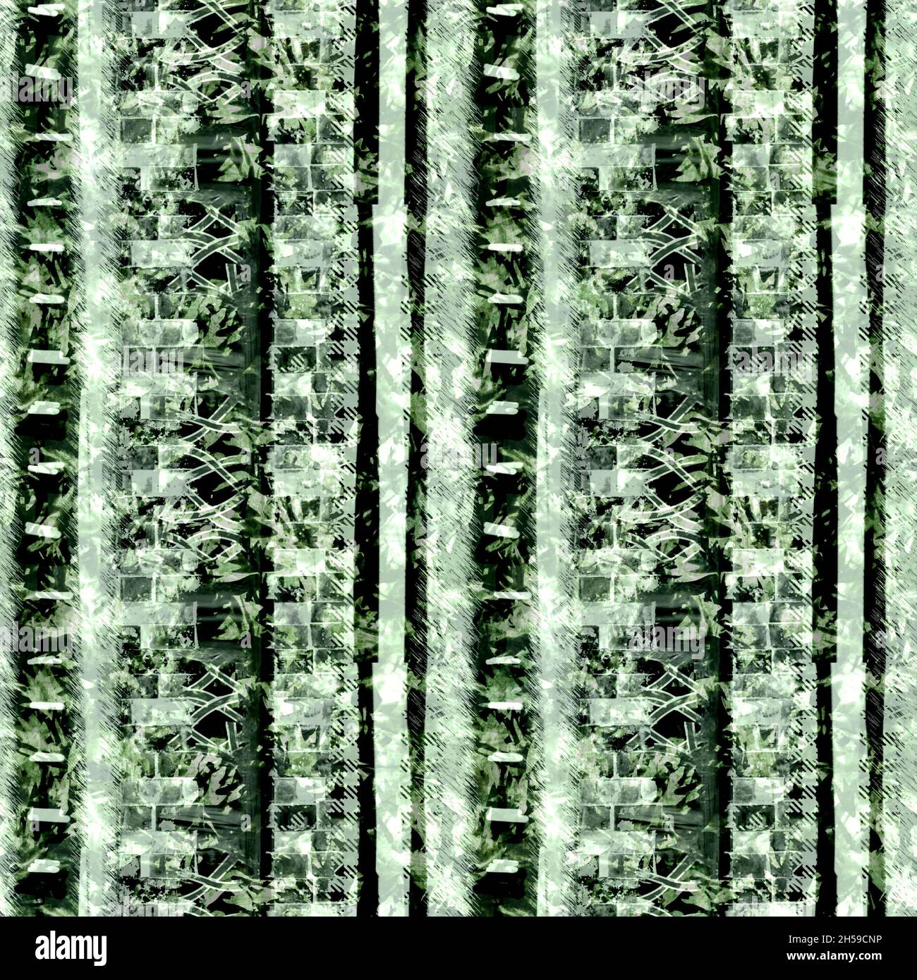 Forest green jungle nature texture. Seamless foliage leaf 2 tone design ...