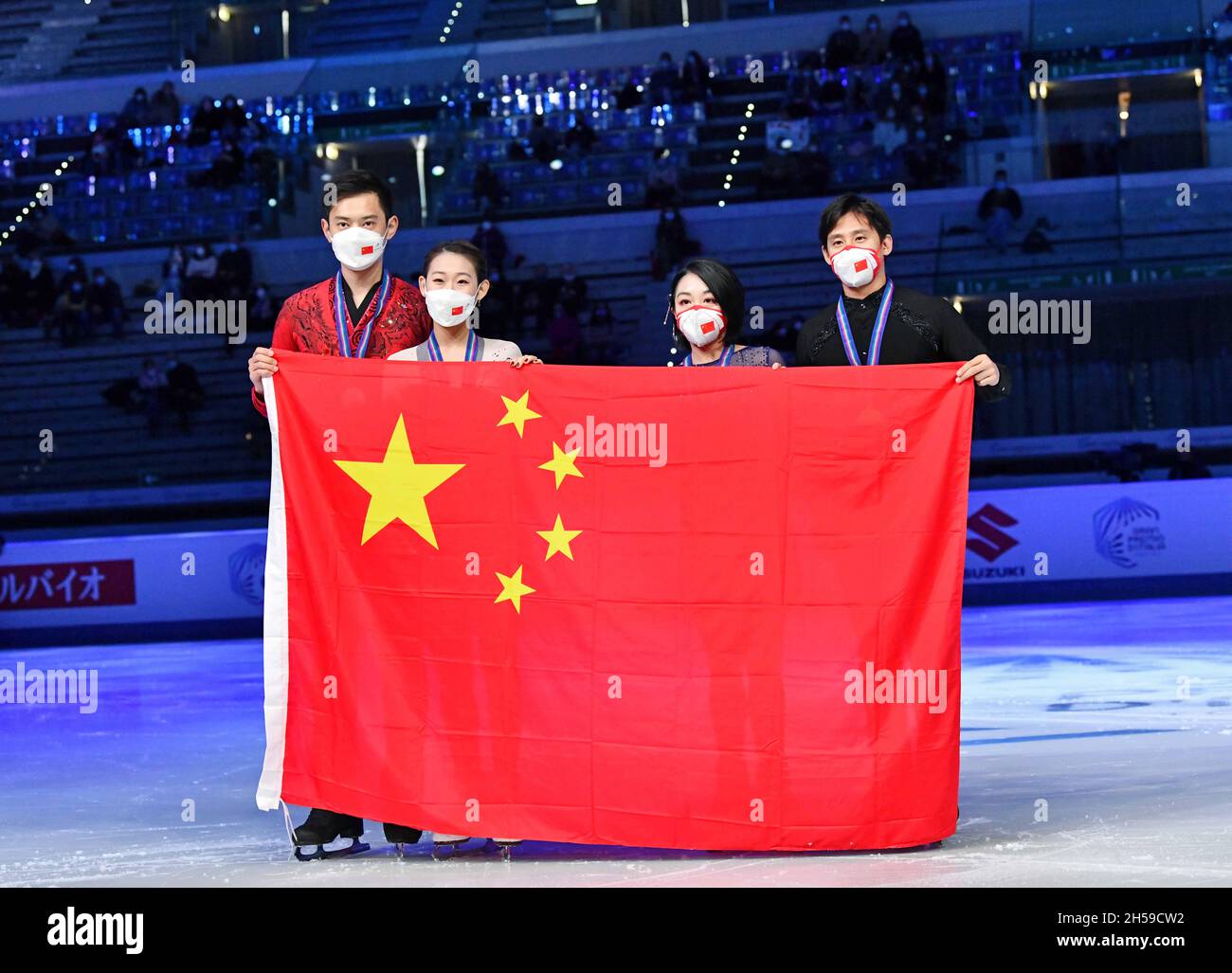 Turin, Italy. 7th Nov, 2021. Sui Wenjing (2nd R)/Han Cong (1st R) and ...