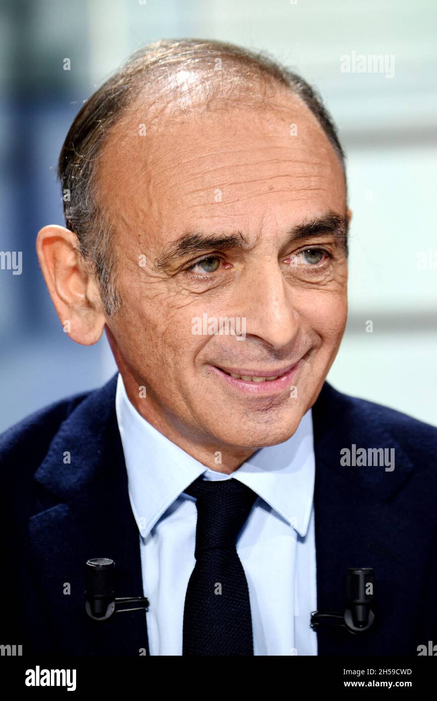 Hard-right political talk-show star Eric Zemmour is interviewed on BFM ...