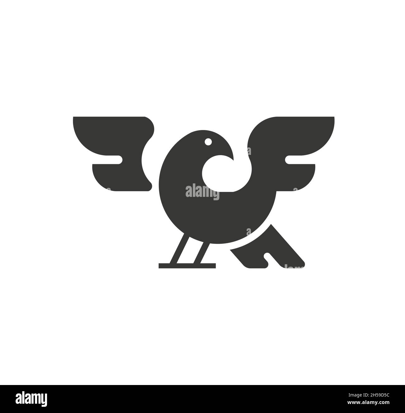 simple bird mark made geometrically vector illustration Stock Vector ...