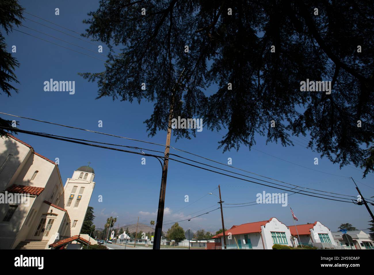 Daytime view of the historic downtown section of Banning, California ...