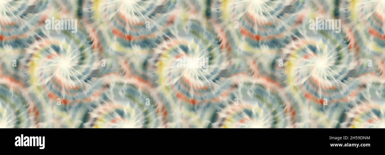 Seamless funky 1970s tie dye border motif pattern for surface design ...