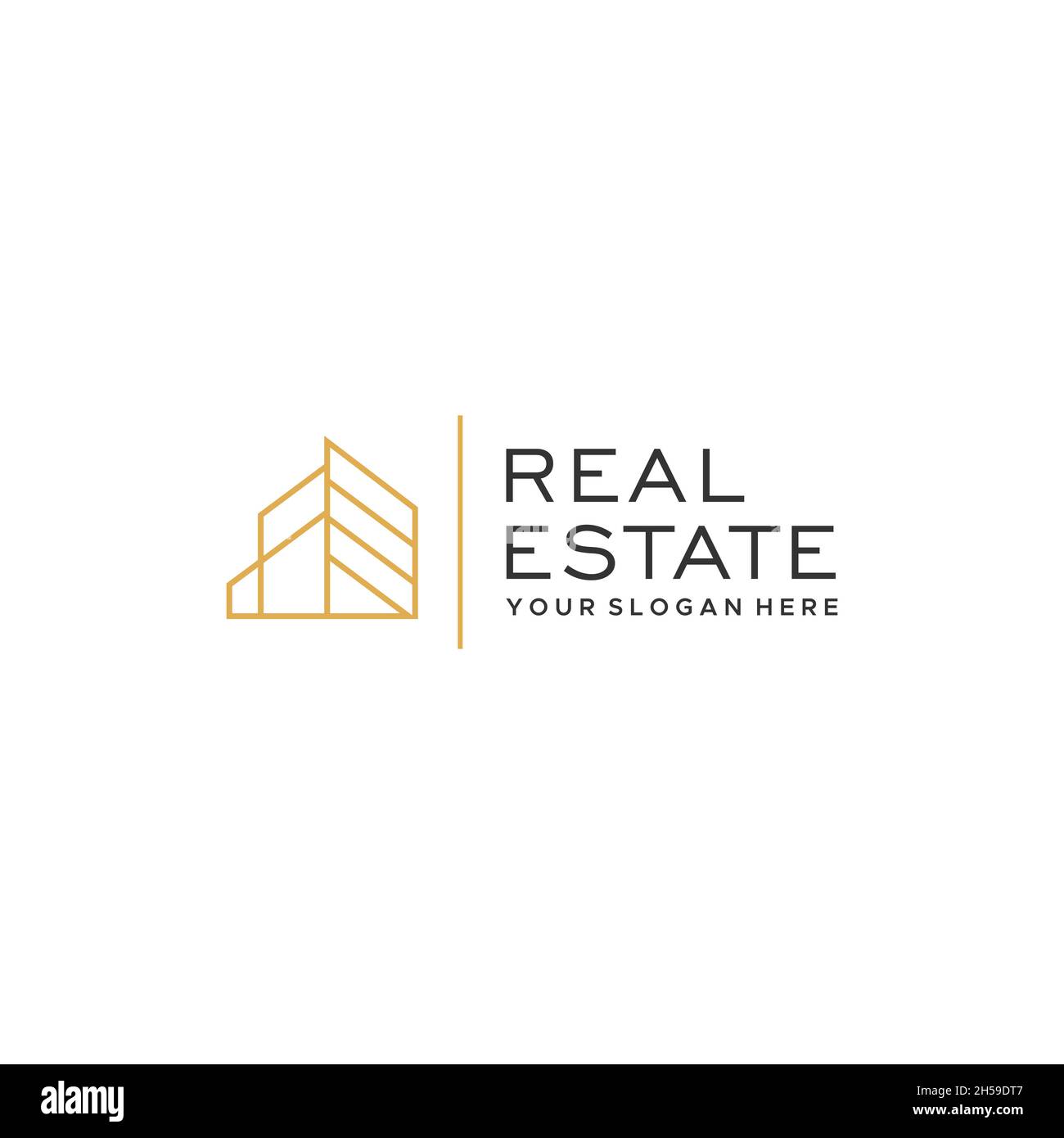flat REAL ESTATE building apartment logo design Stock Vector Image ...