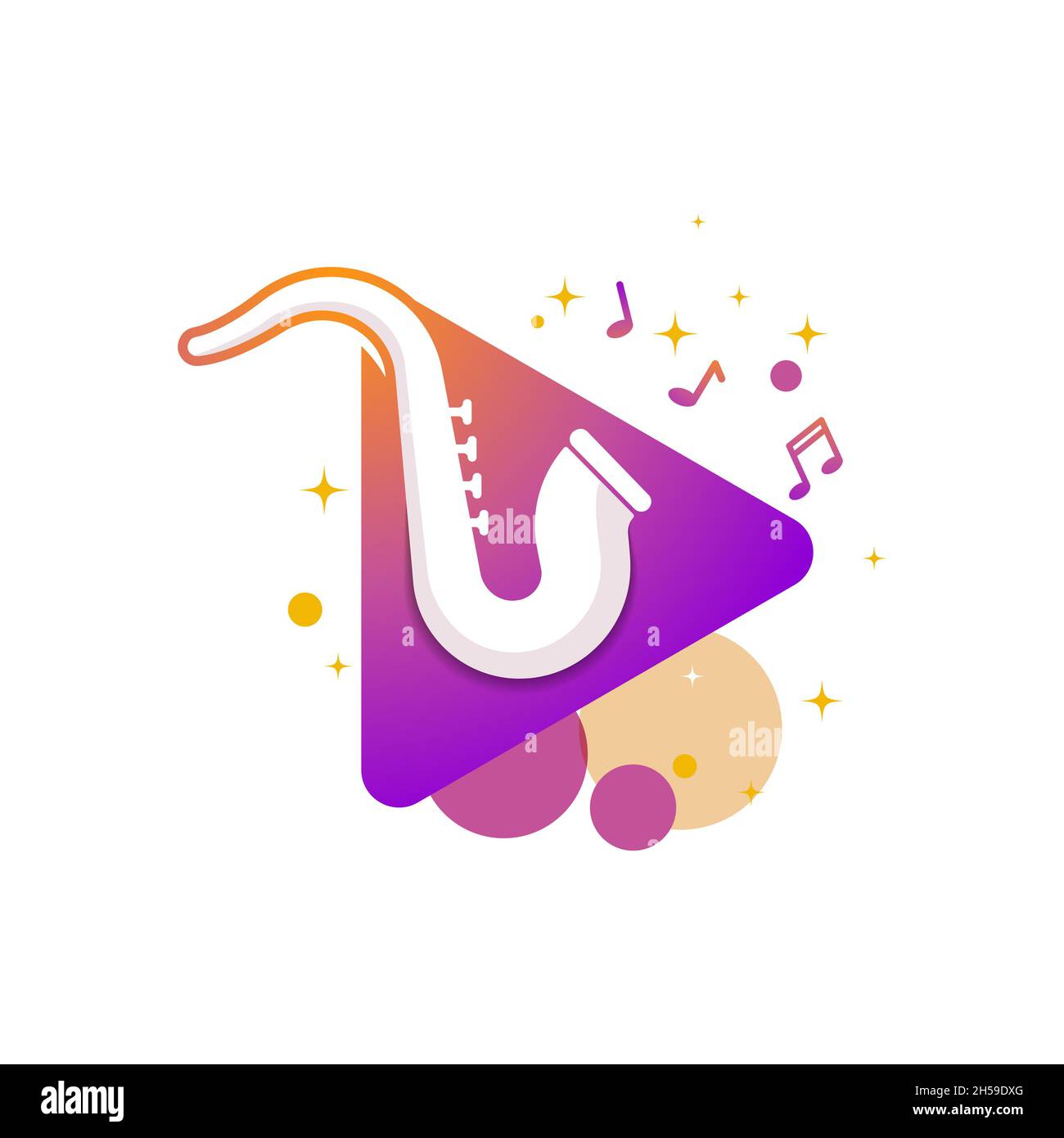 Jazz Music icon vector illustration design template Stock Photo - Alamy