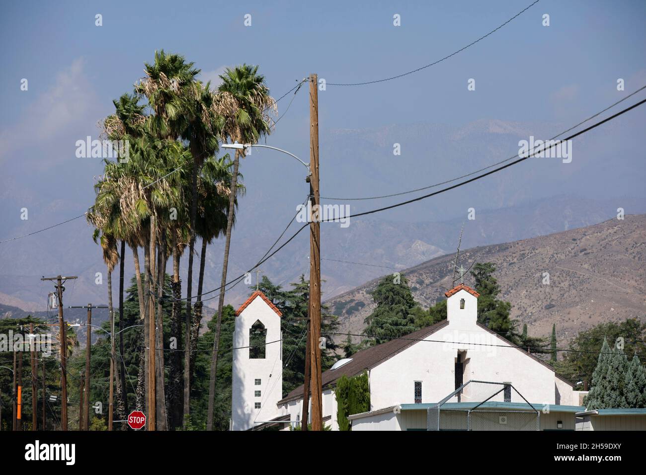 Daytime view of the historic downtown section of Banning, California ...