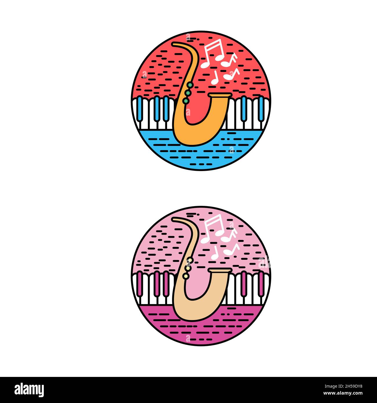 Jazz Music icon vector illustration design template Stock Photo - Alamy