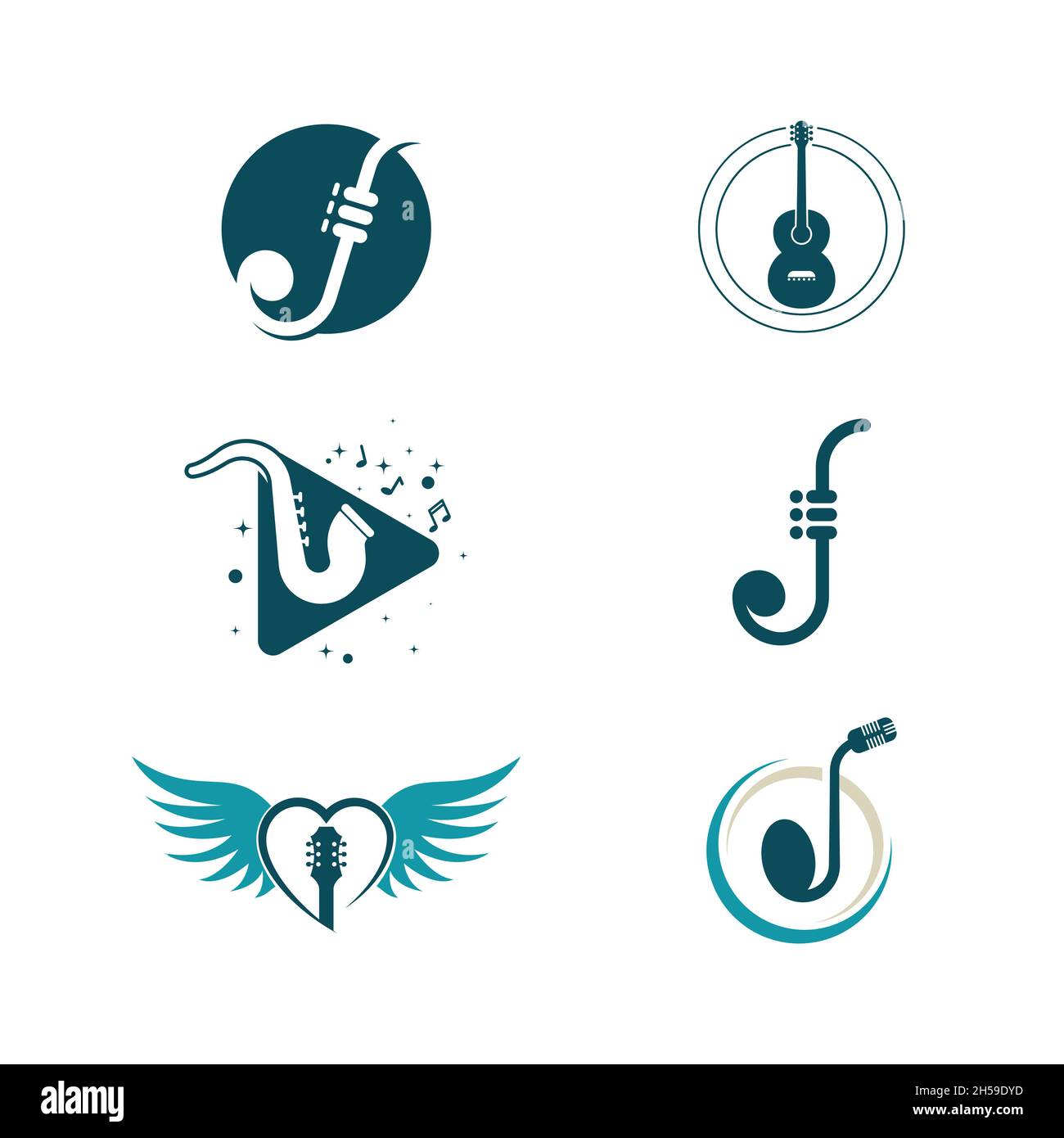 Jazz Music icon vector illustration design template Stock Photo - Alamy