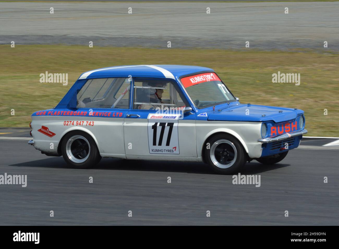 Aaron Rush, 1965 Hillman Imp at Hampton Downs Tasman Revival Jan 14th ...