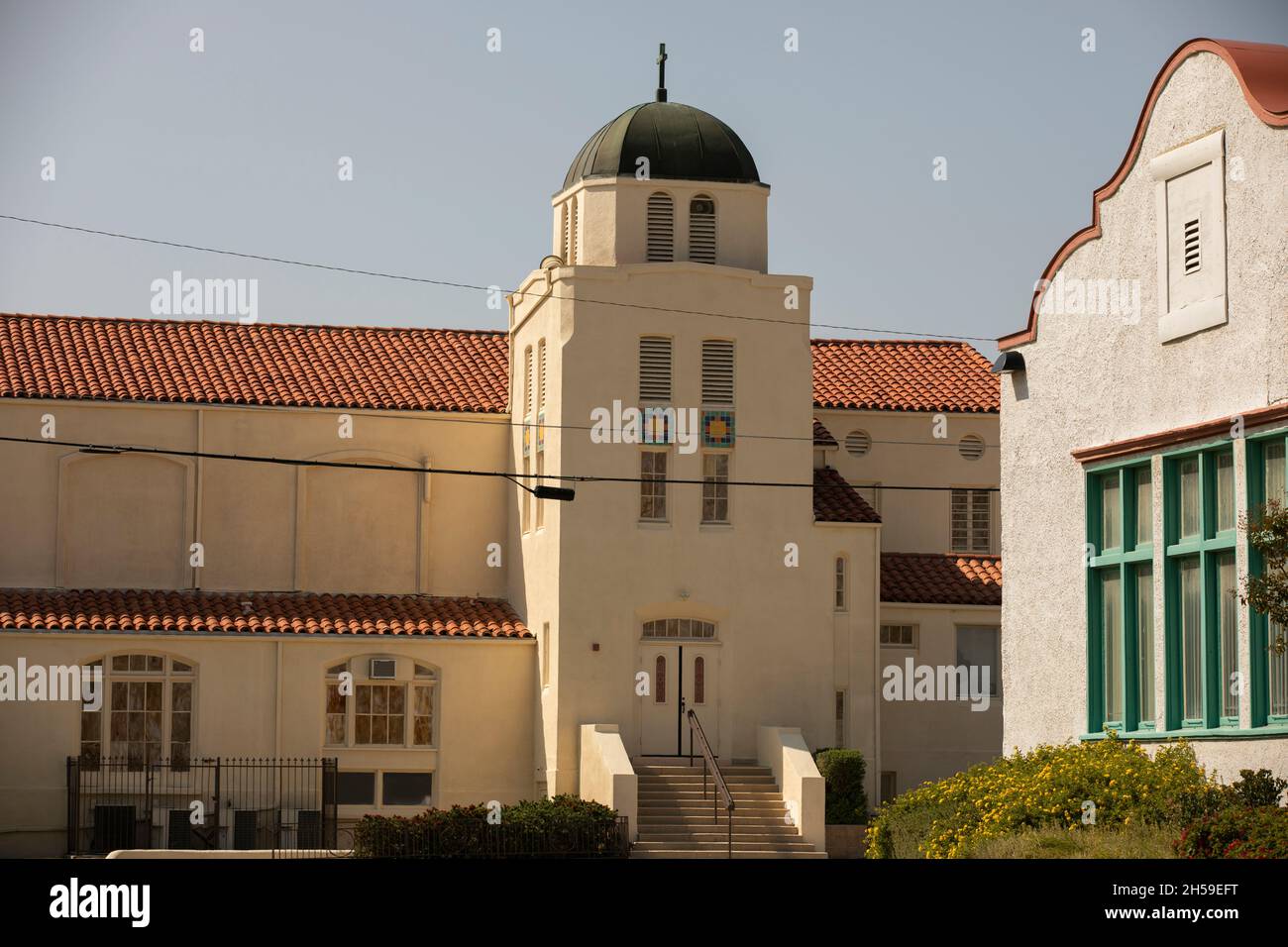 Daytime view of the historic downtown section of Banning, California ...