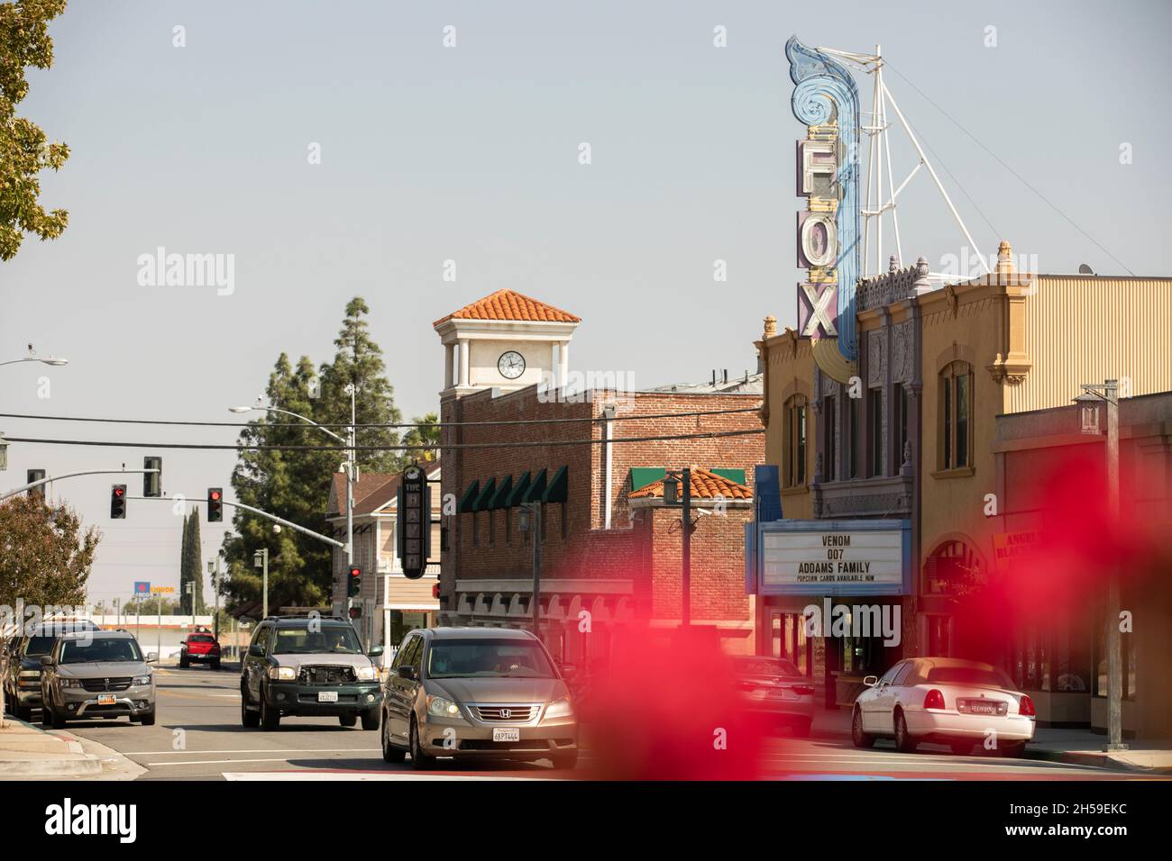 Daytime view of the historic downtown section of Banning, California ...