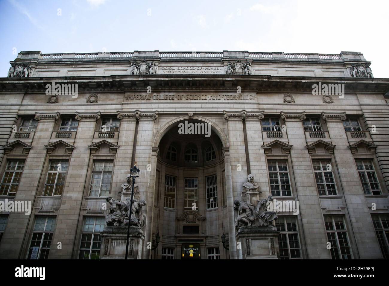 An exterior view of Imperial College Science and Technology in London ...