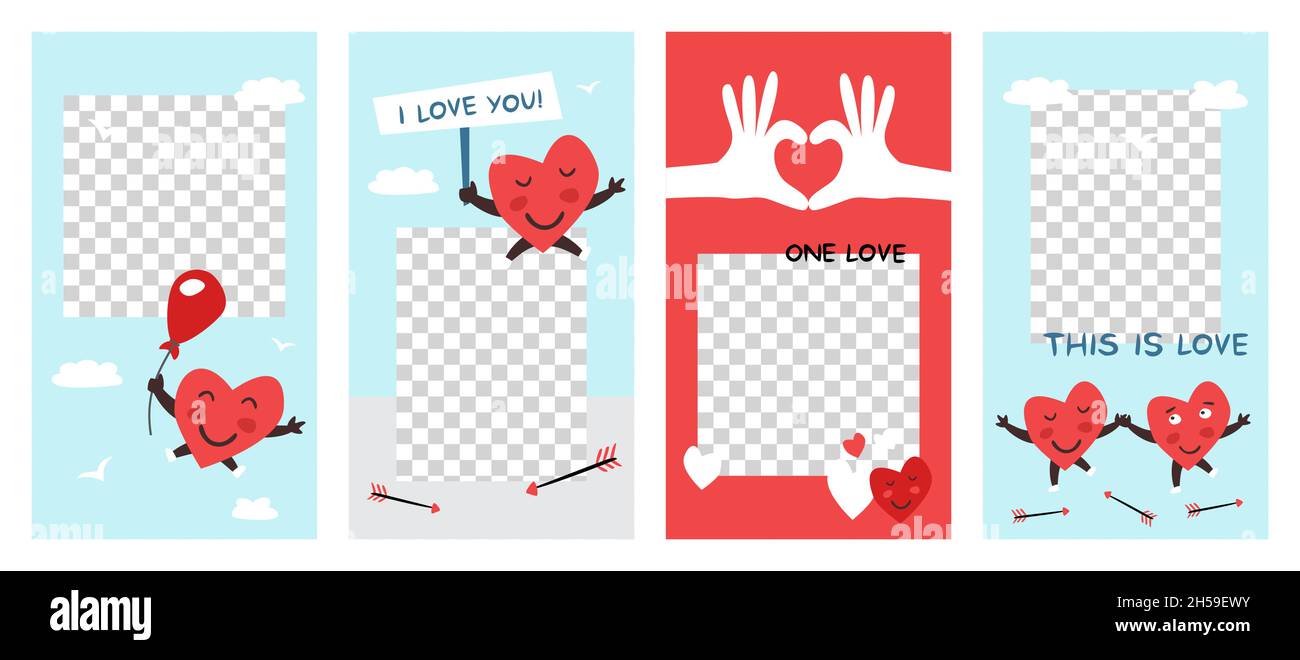 Love background. Vector love background for social media stories. Love ...