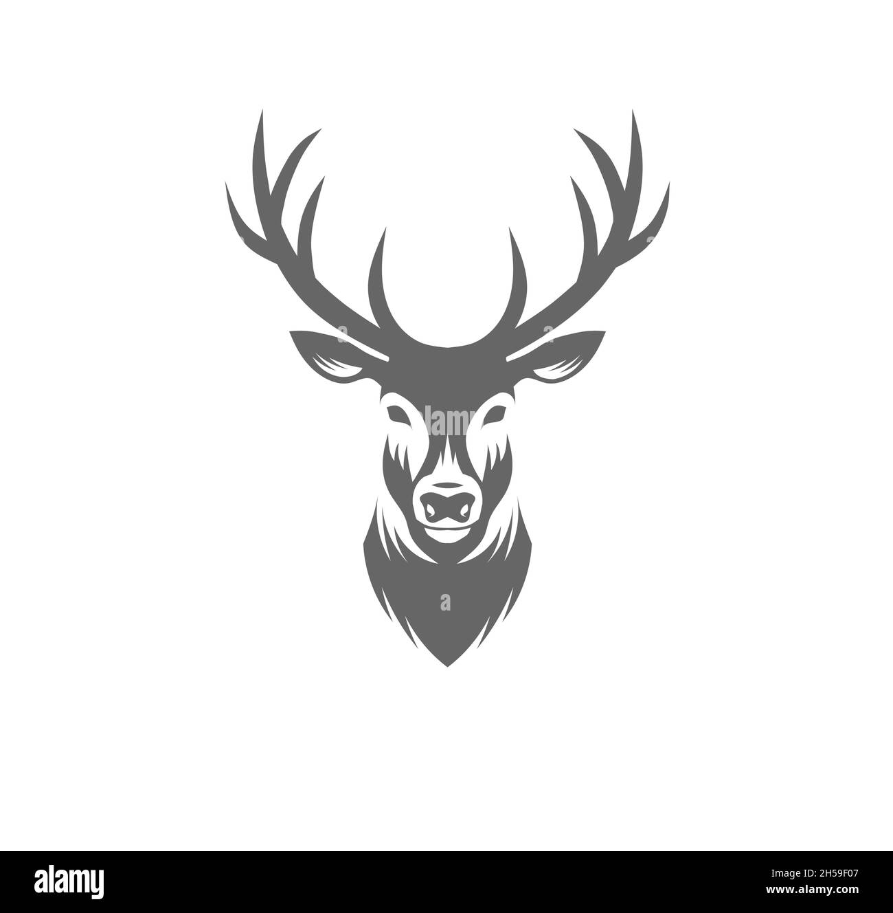 Deer head design vector illustration, Creative Deer head logo design ...