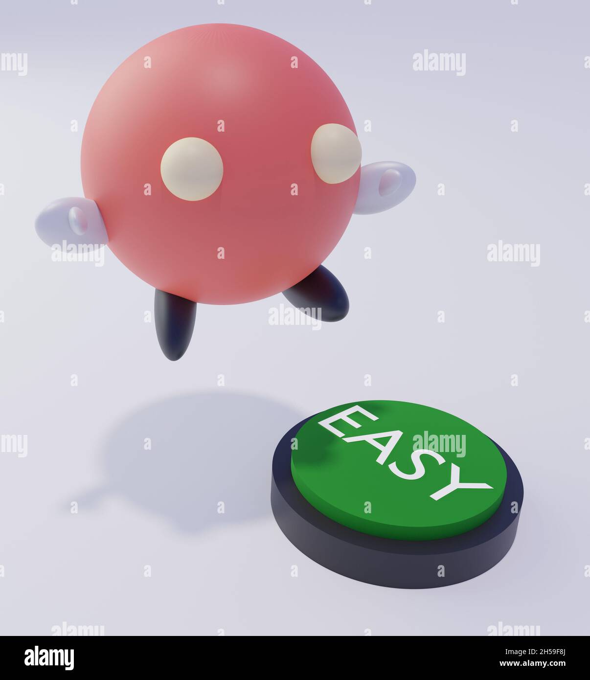 Jumping on the easy button hi-res stock photography and images - Alamy