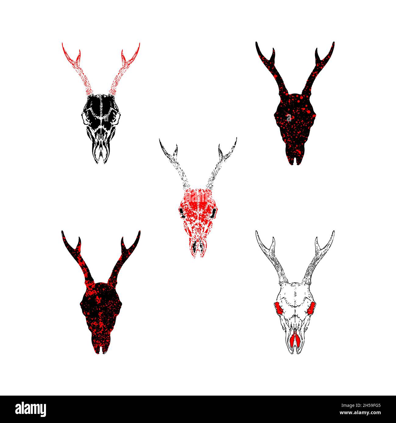 Roe deer hunt Stock Vector Images - Alamy