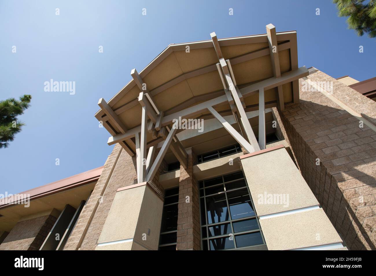 Daytime view of the public Civic Center of Banning, California, USA ...