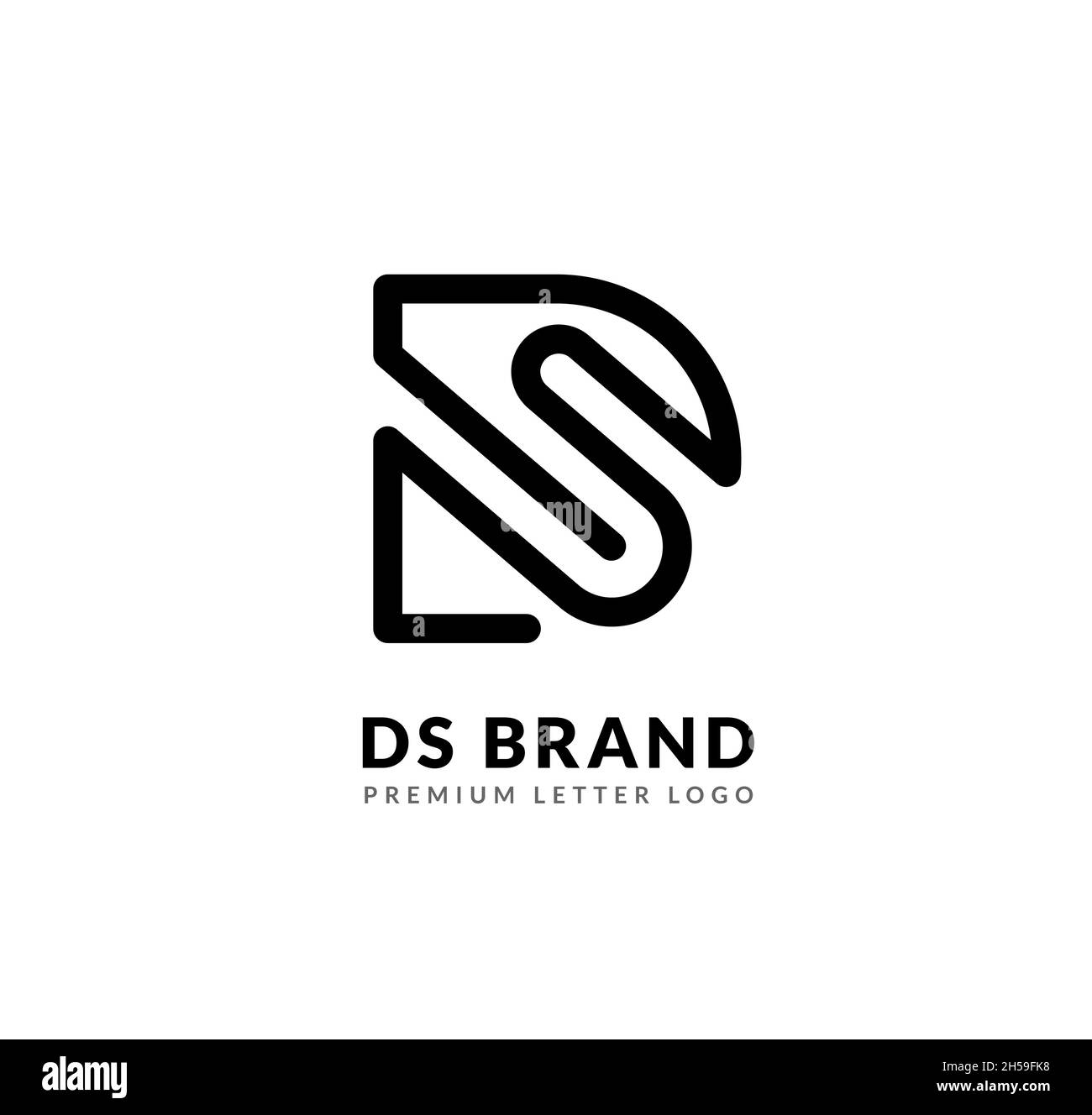 DS letter logo design vector illustration template, D letter logo ...