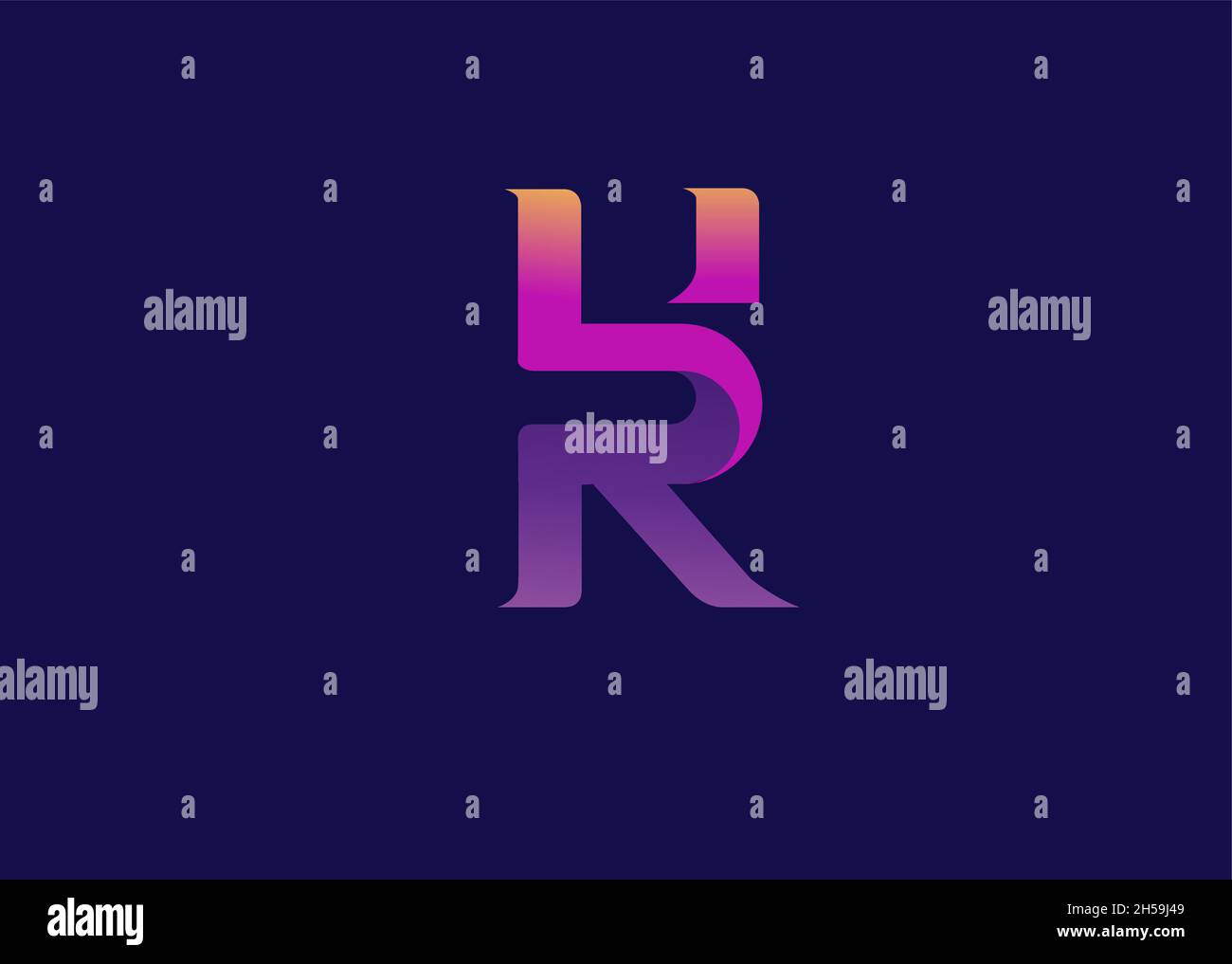 creative initial hr logo vector template strong and memorable design ...