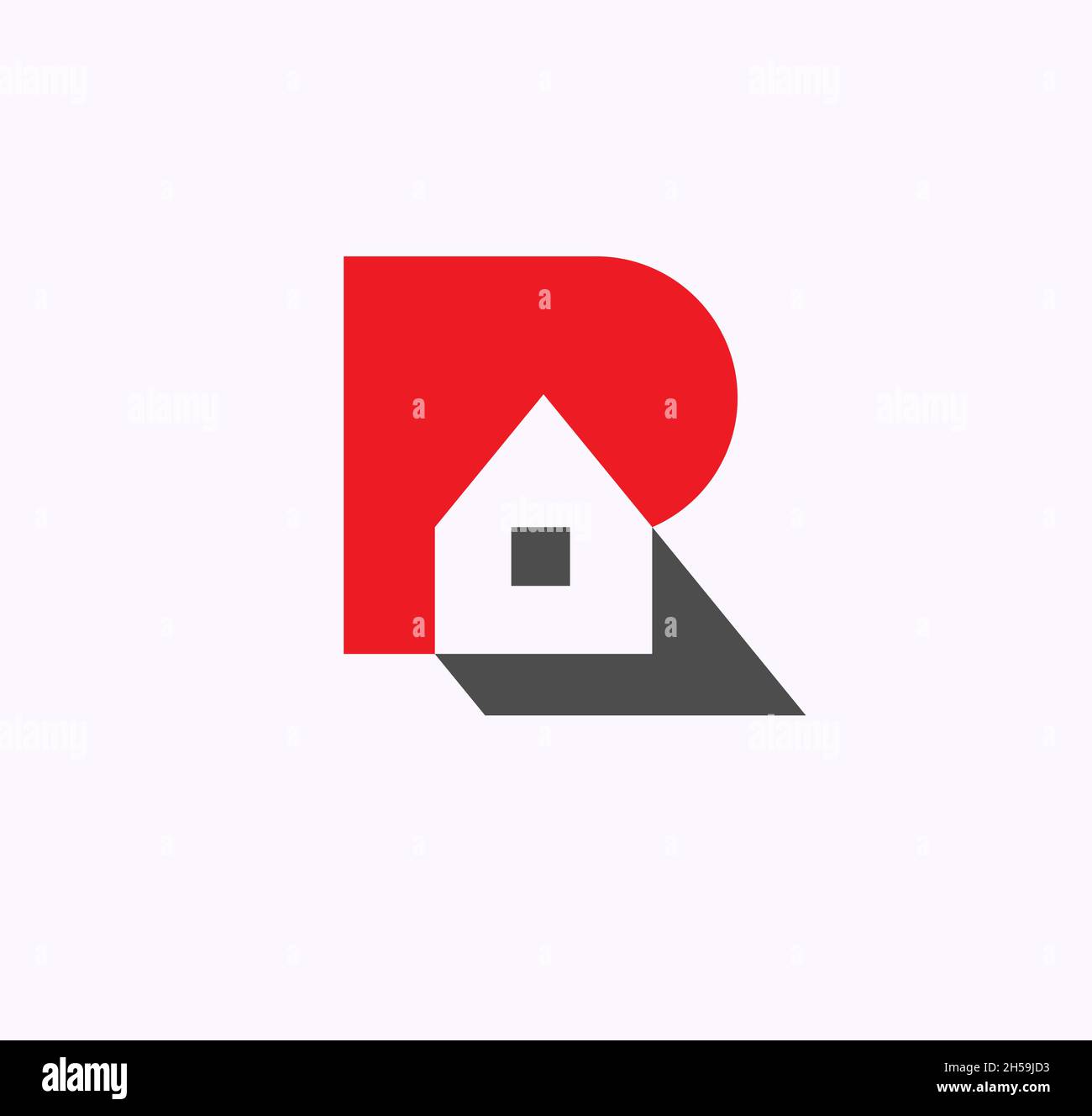 creative initial letter r house logo vector illustration, Real Estate ...