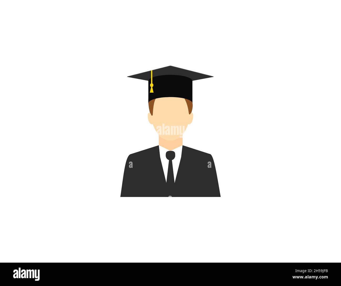 Graduated student icon vector vectors hi-res stock photography and ...