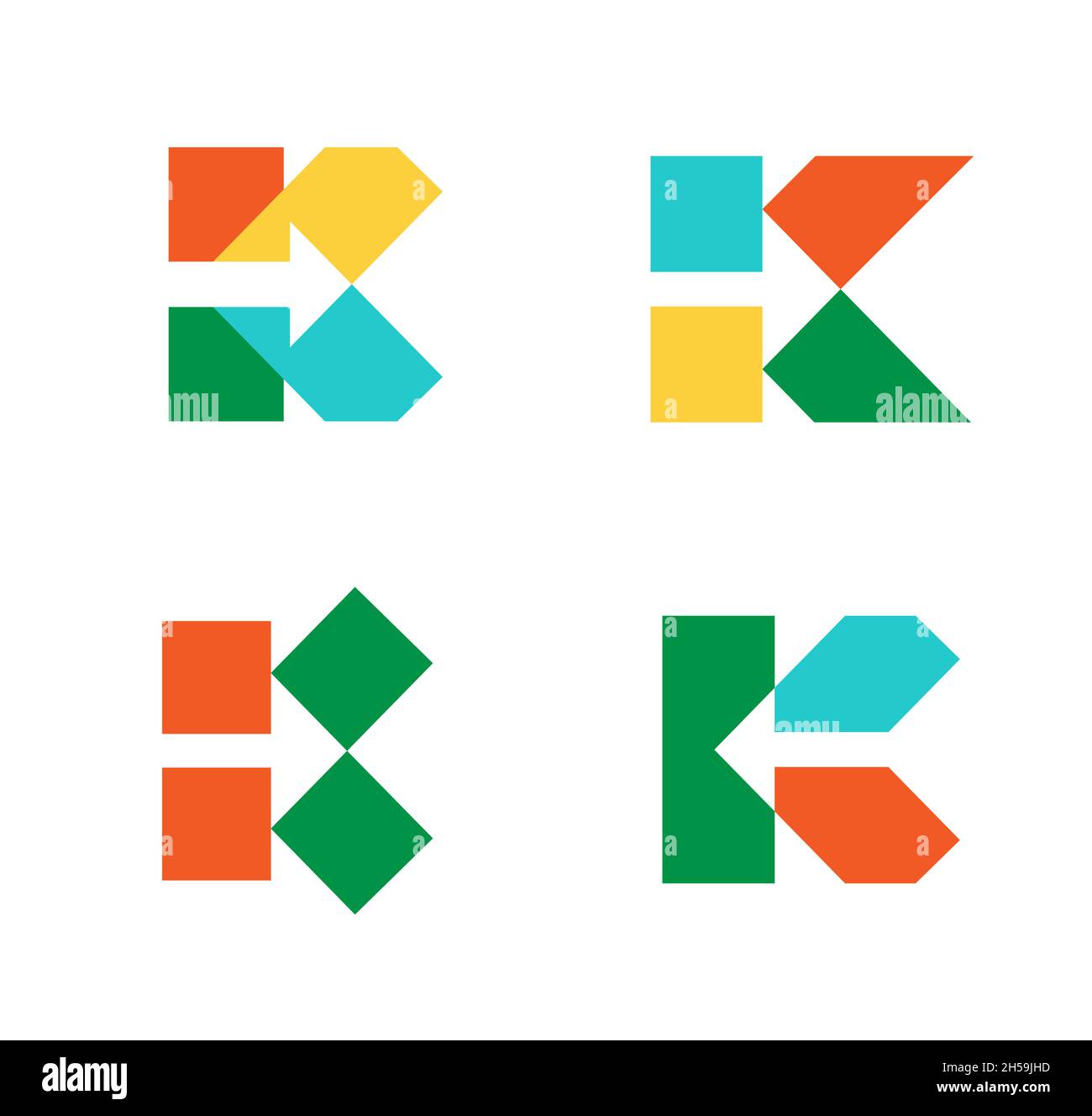 minimalist colorful Letter K with arrow logo design vector Stock Vector ...
