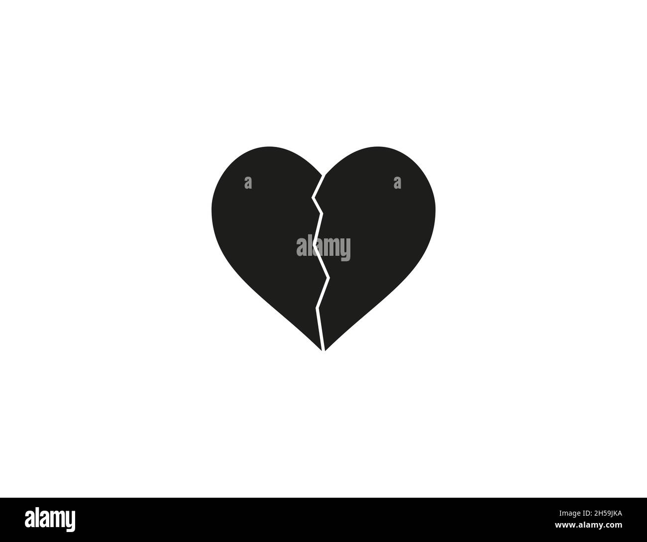 Vector illustration. Flat design. Broken heart icon Stock Vector Image ...