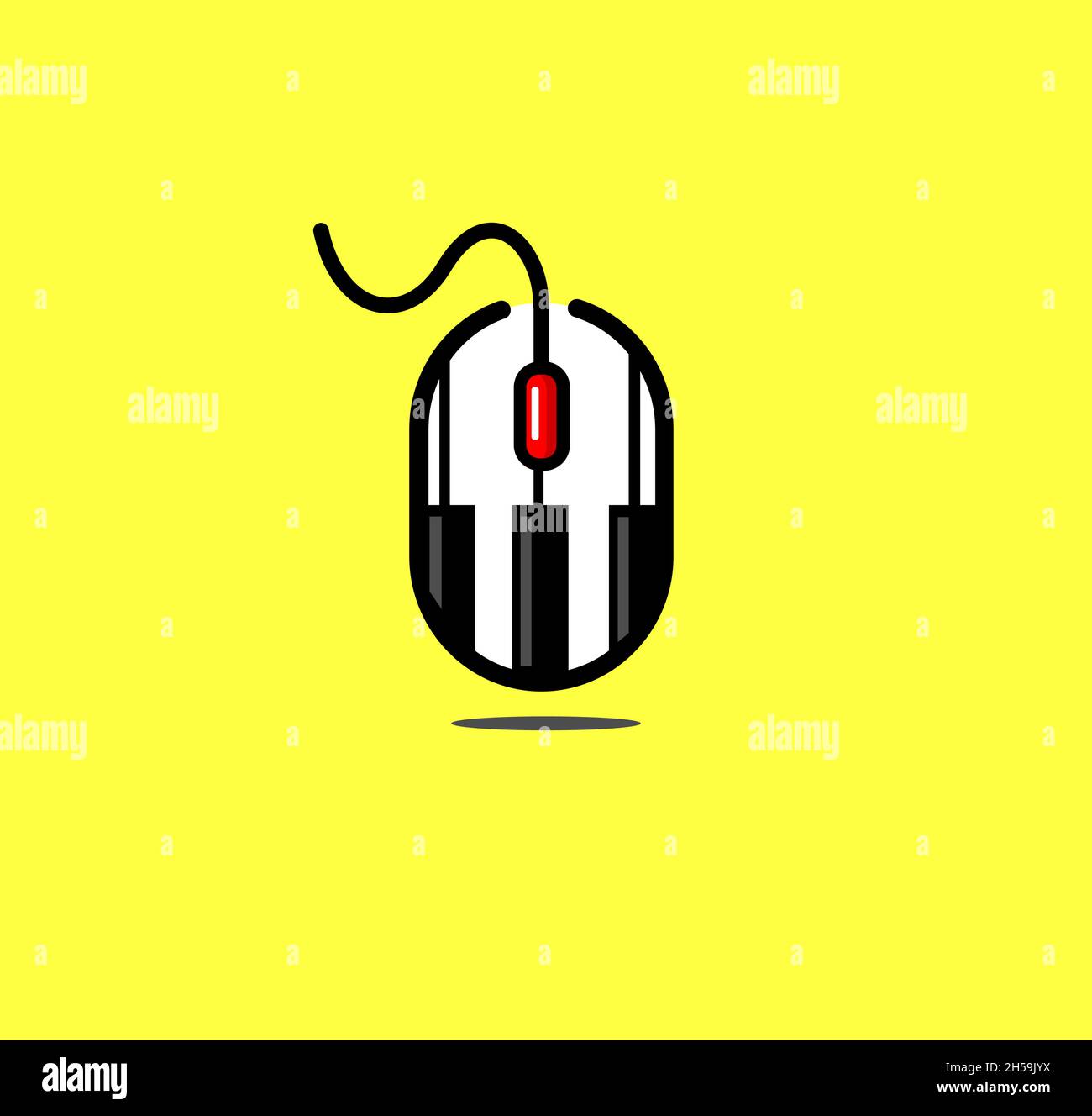mouse and piano online music vector logo concept Stock Vector Image ...