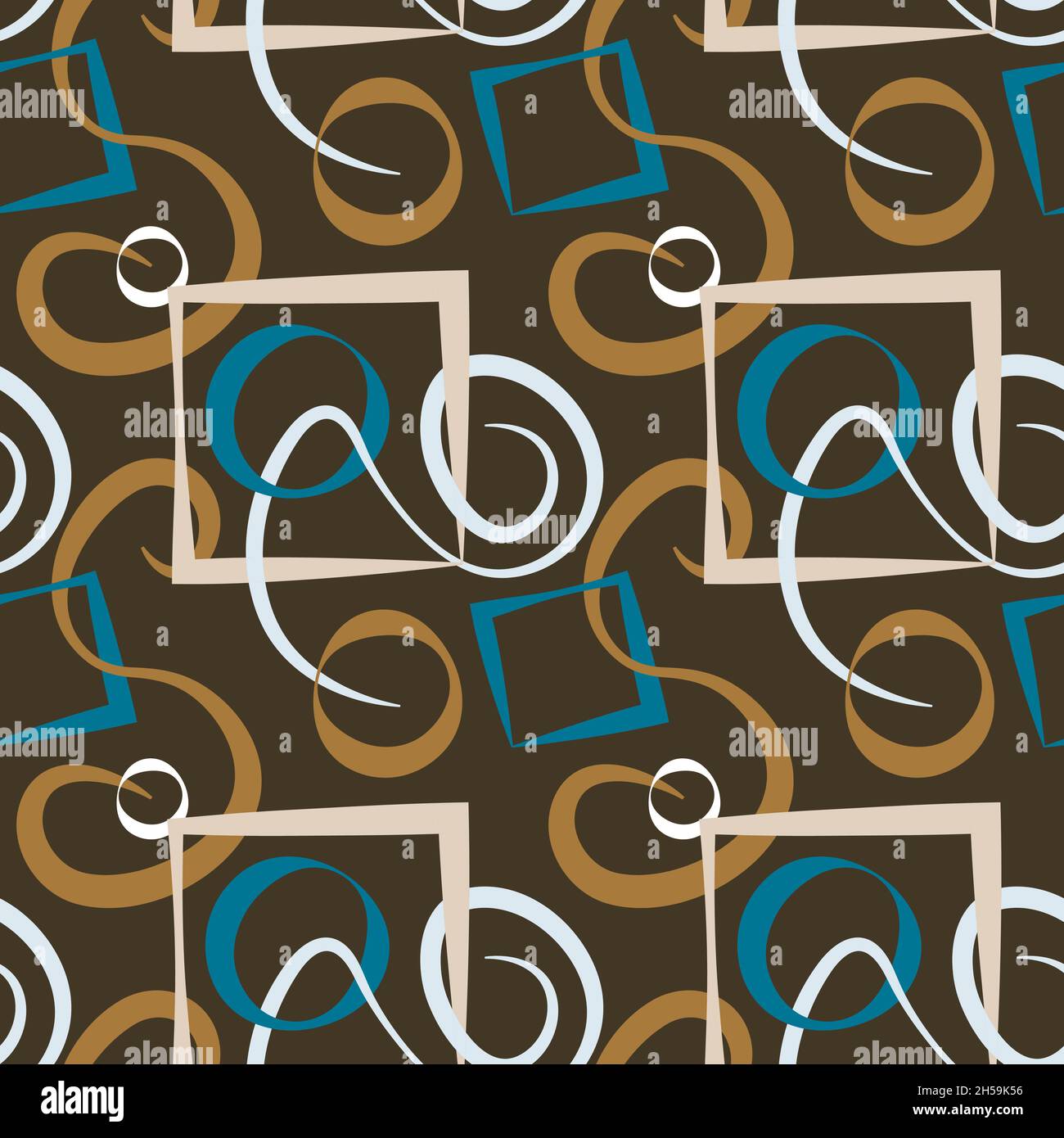 Seamless pattern, infinite texture - Illustration on a square ...