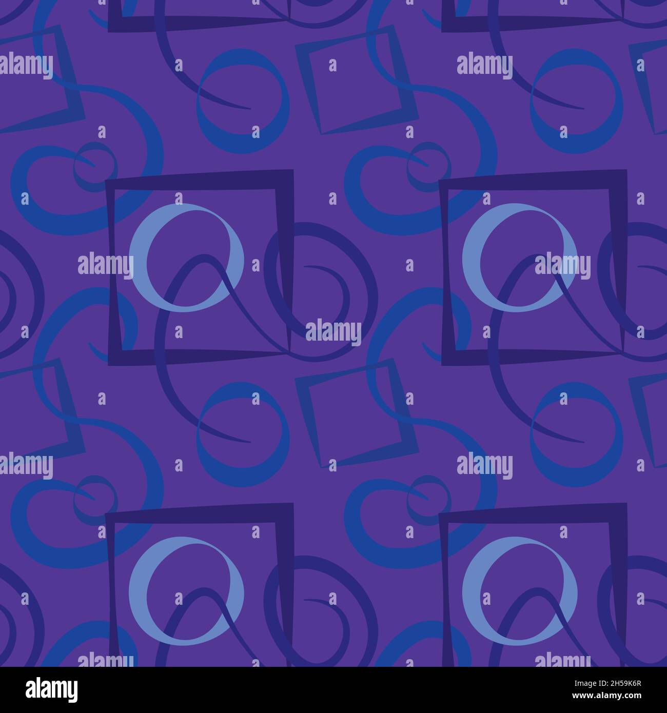 Seamless pattern, infinite texture - Illustration on a square ...