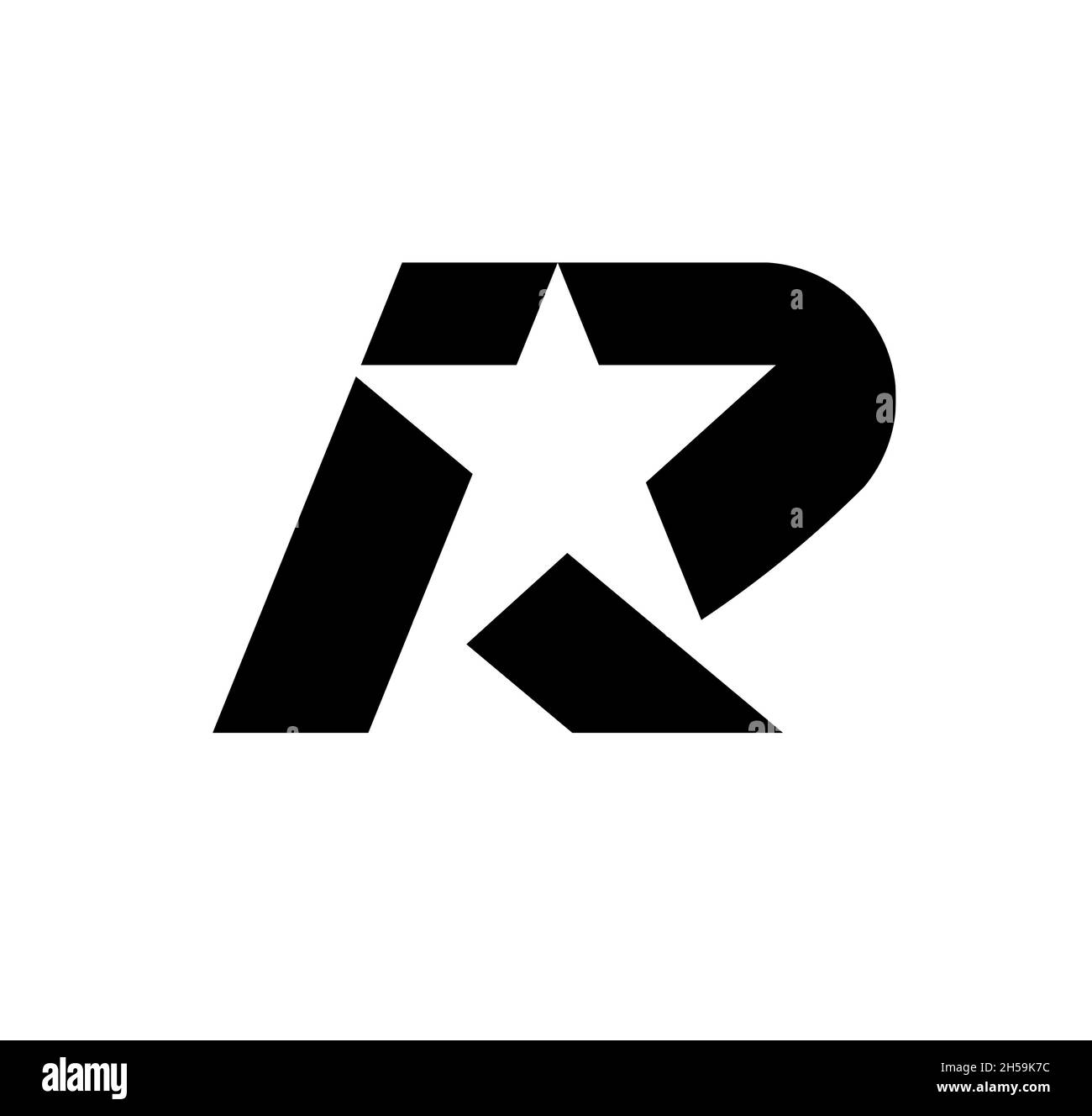 simple initial letter r star logo vector concept Stock Vector Image ...