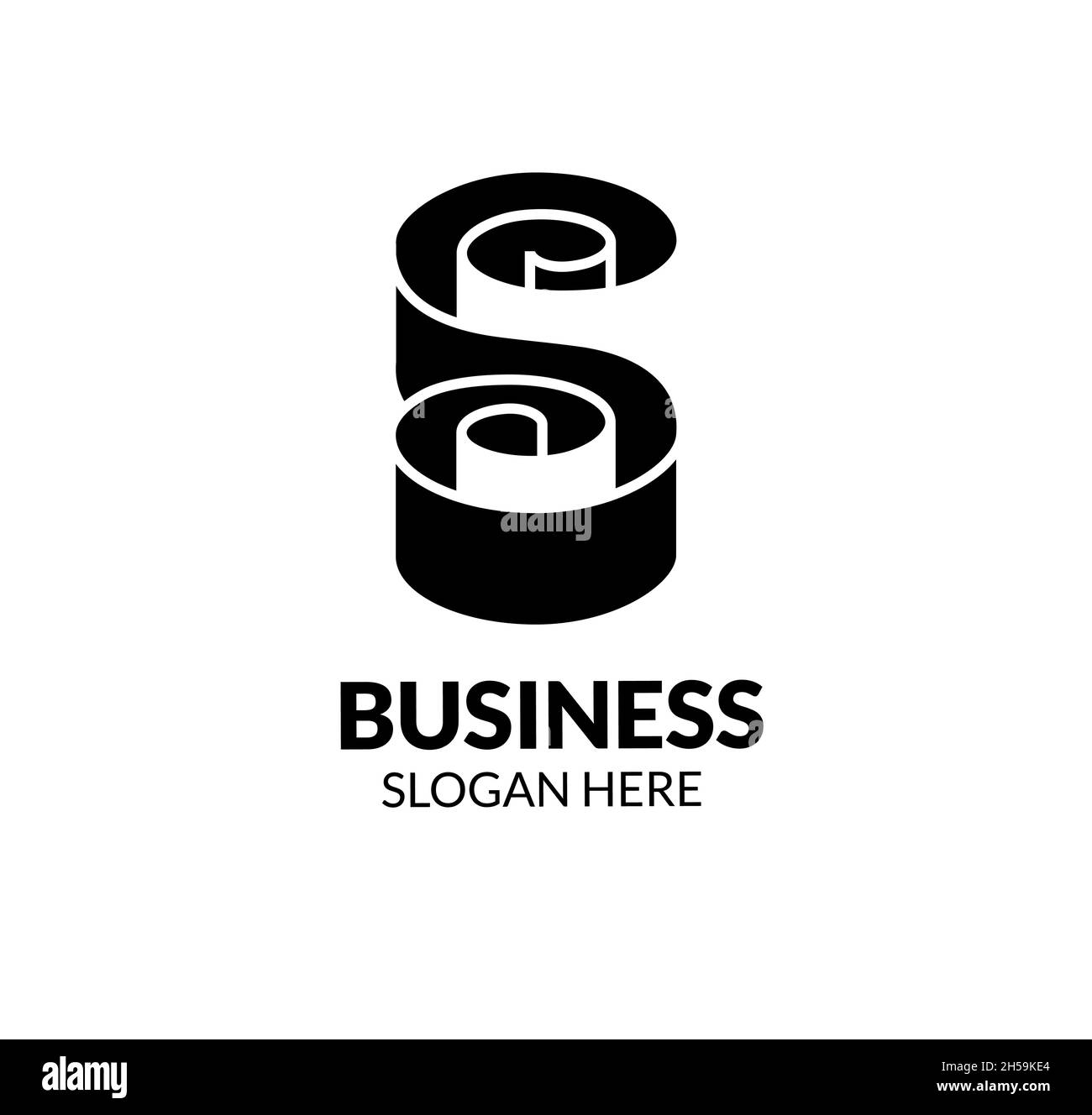 S negative space vector vectors hi-res stock photography and images - Alamy