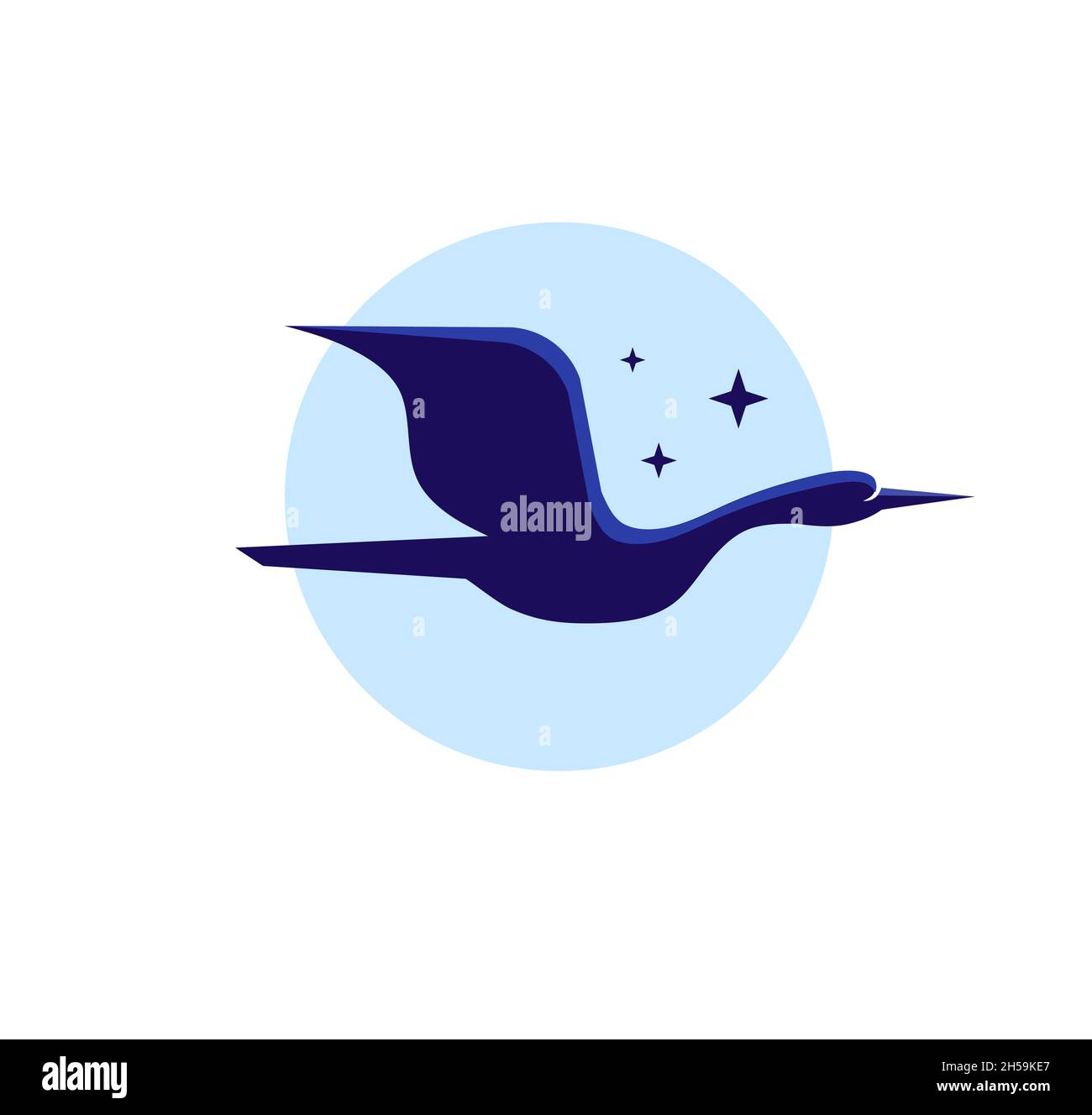 Swan fly logo design template vector illustration Stock Vector Image ...