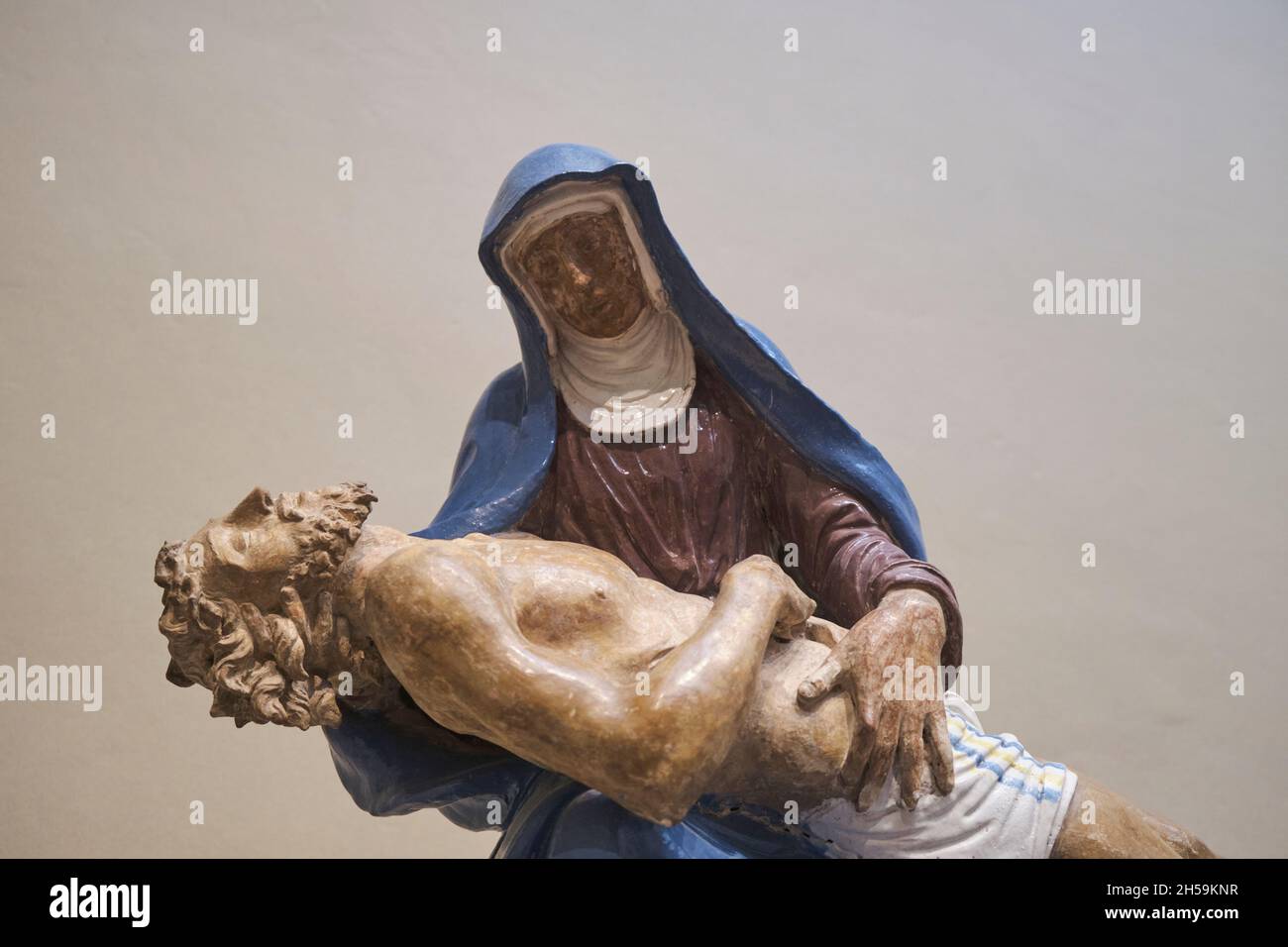 The terra cotta Pieta sculpture by Giovanni Della Robbia. At the ...