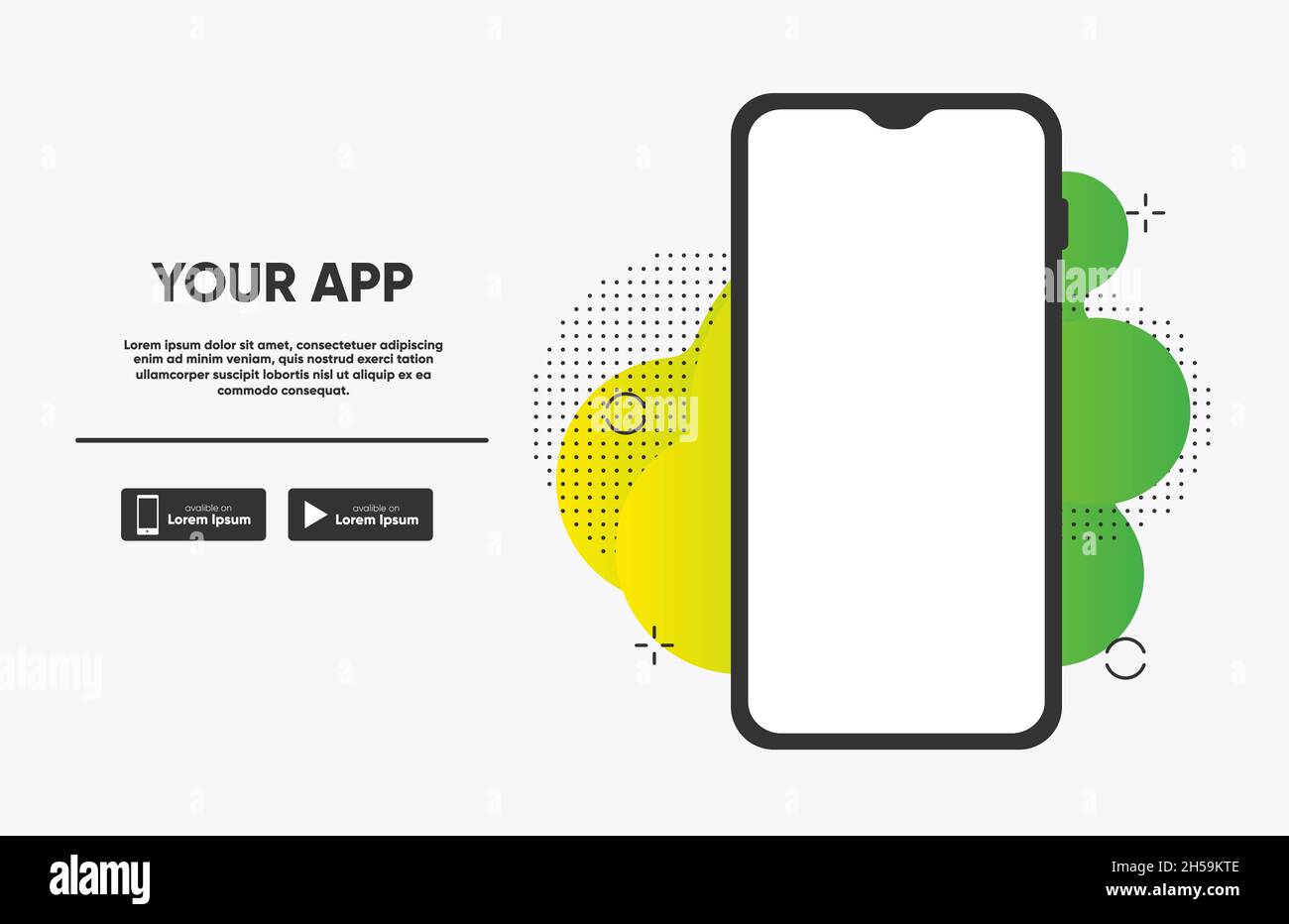 Website template design landing Cut Out Stock Images & Pictures - Alamy
