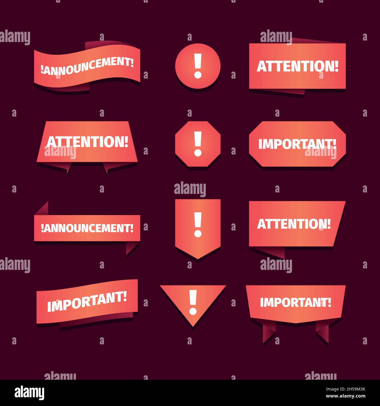 Warning notices boards Stock Vector Images - Alamy