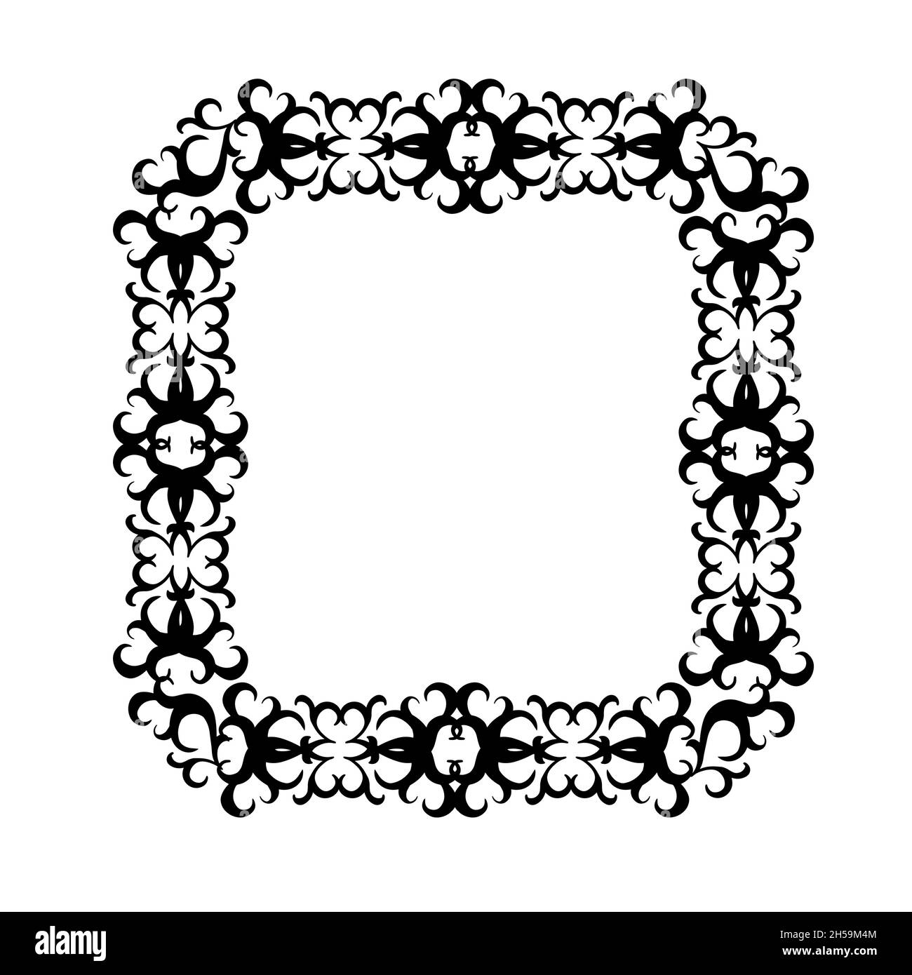 Graphic frame of patterns. Vector illustration Stock Vector Image & Art ...