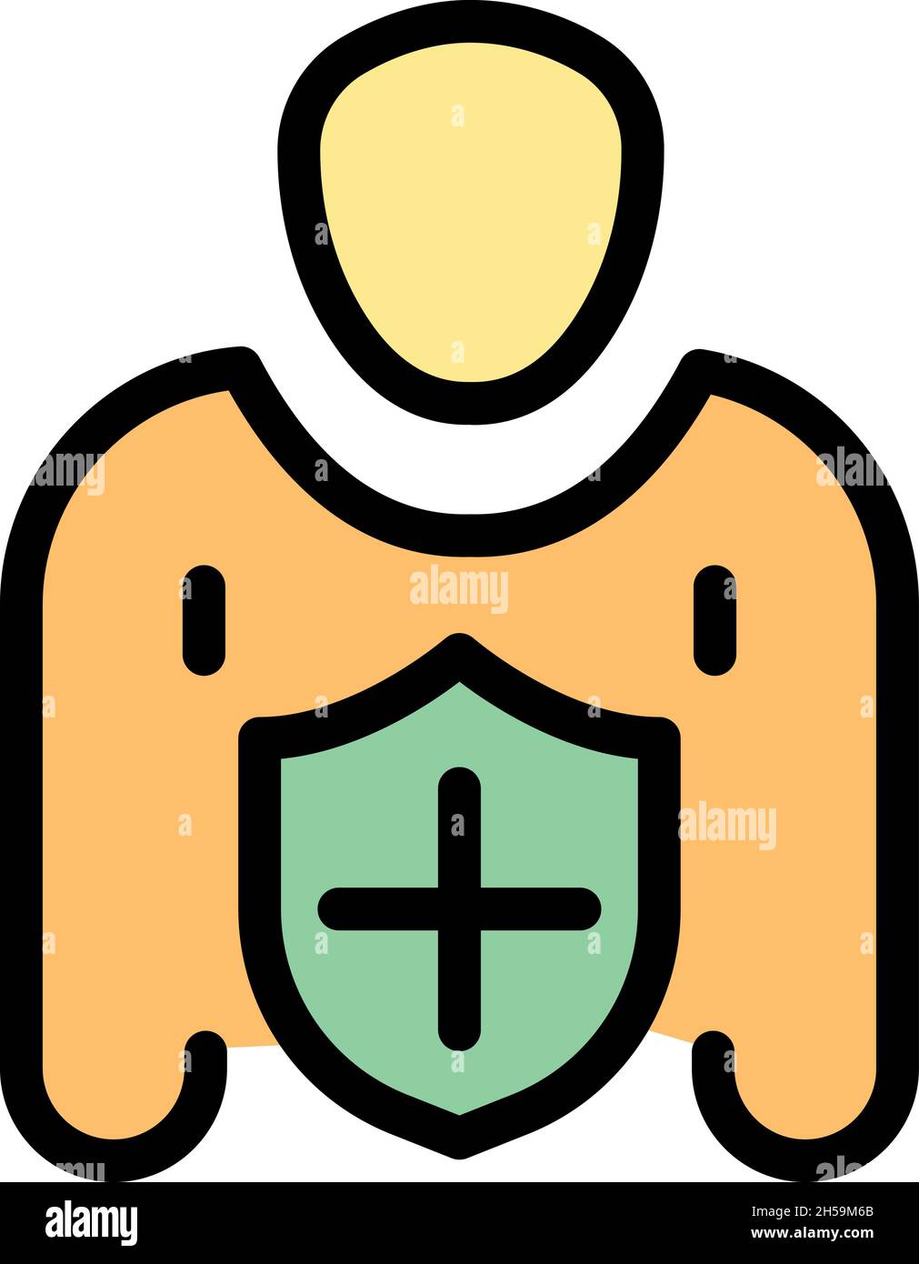 Probiotics bacteria icon. Outline probiotics bacteria vector icon color ...