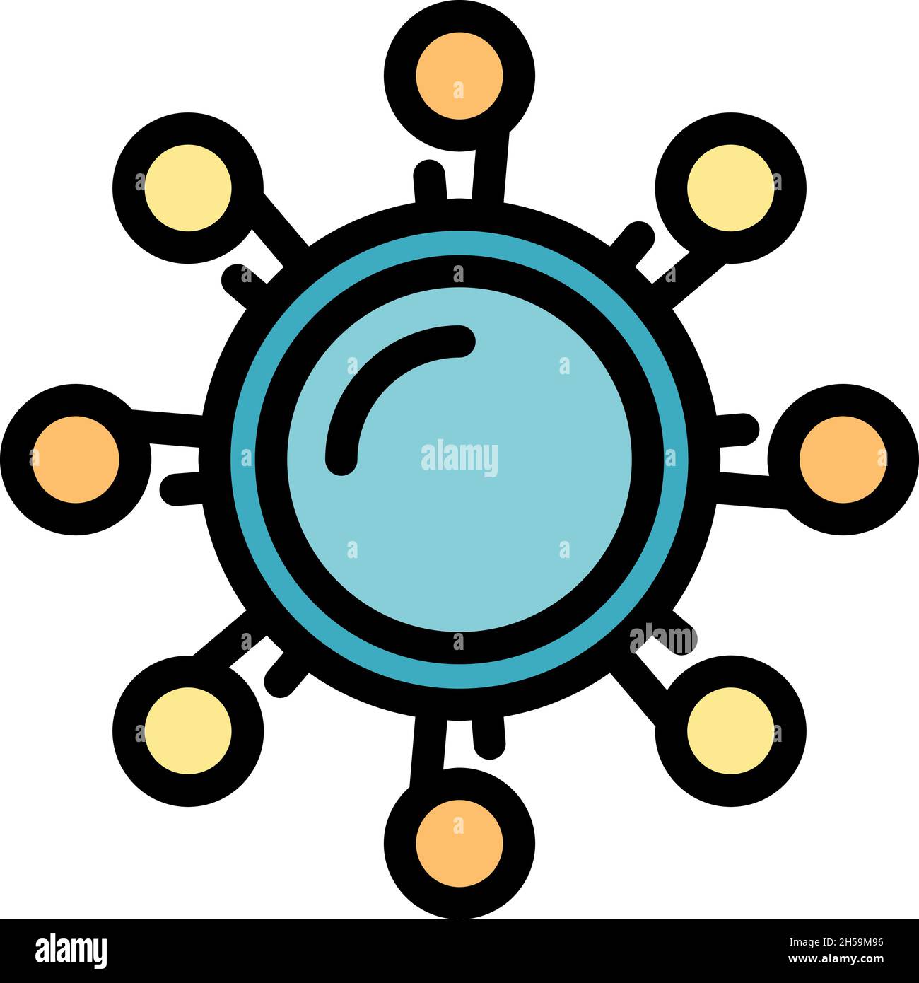 Bulgaricus microorganism icon. Outline bulgaricus microorganism vector ...