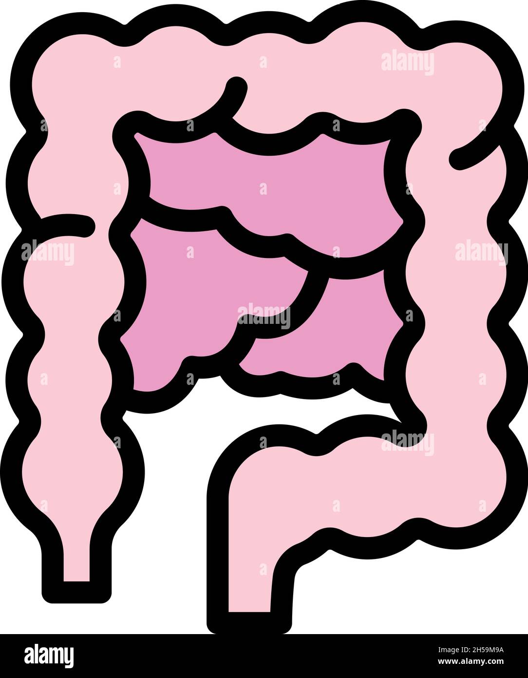Intestine microbiology icon. Outline intestine microbiology vector icon ...