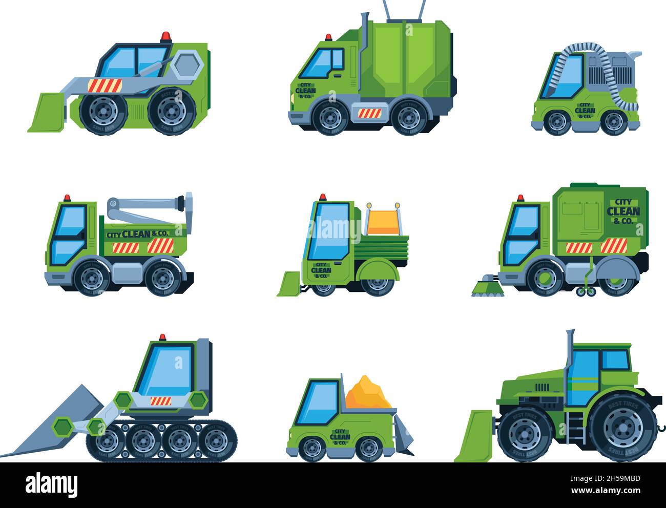 Sweeping the roads Cut Out Stock Images & Pictures - Alamy