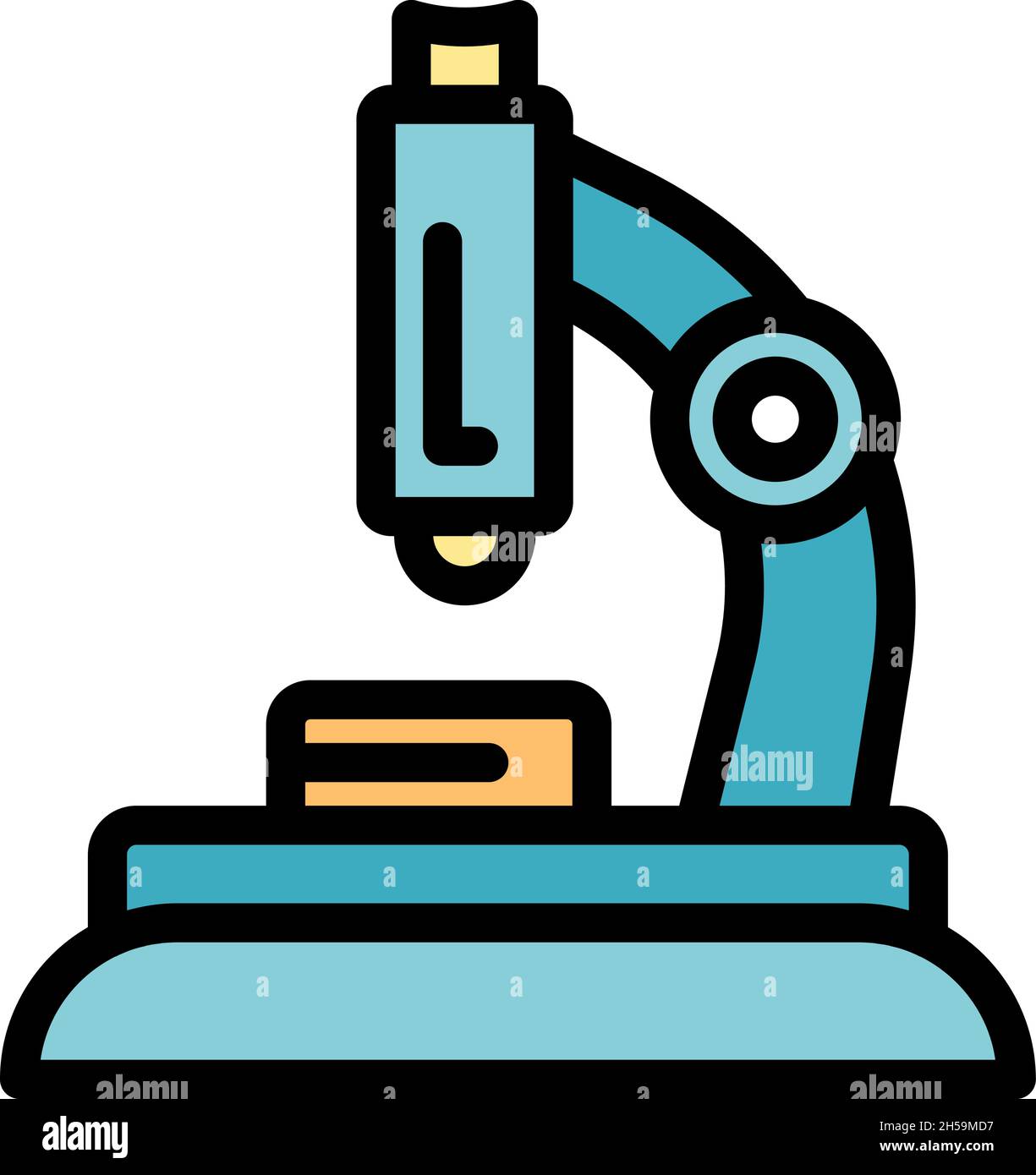 Microscope probiotics icon. Outline microscope probiotics vector icon ...