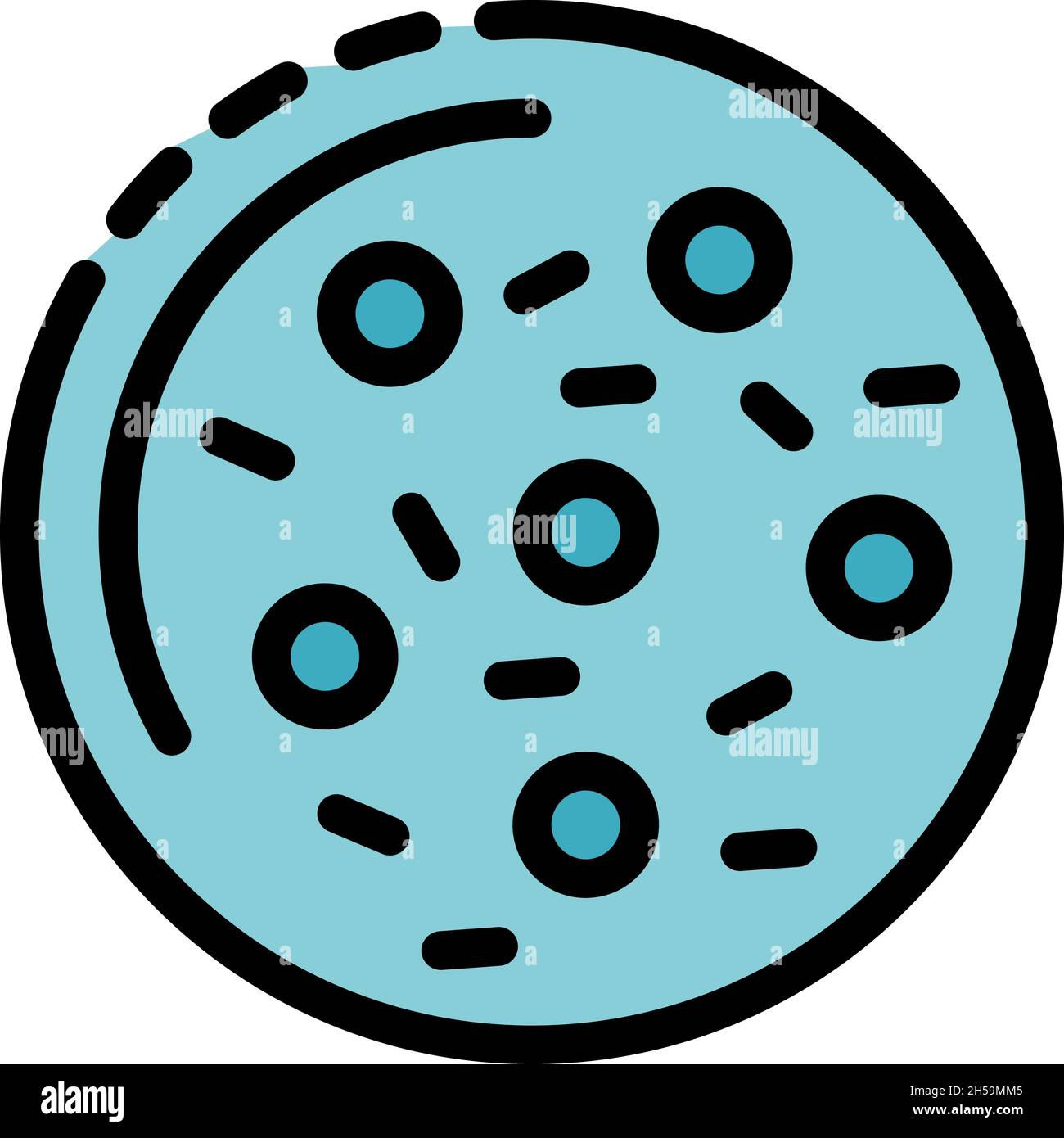 Microscope microorganism icon. Outline microscope microorganism vector ...