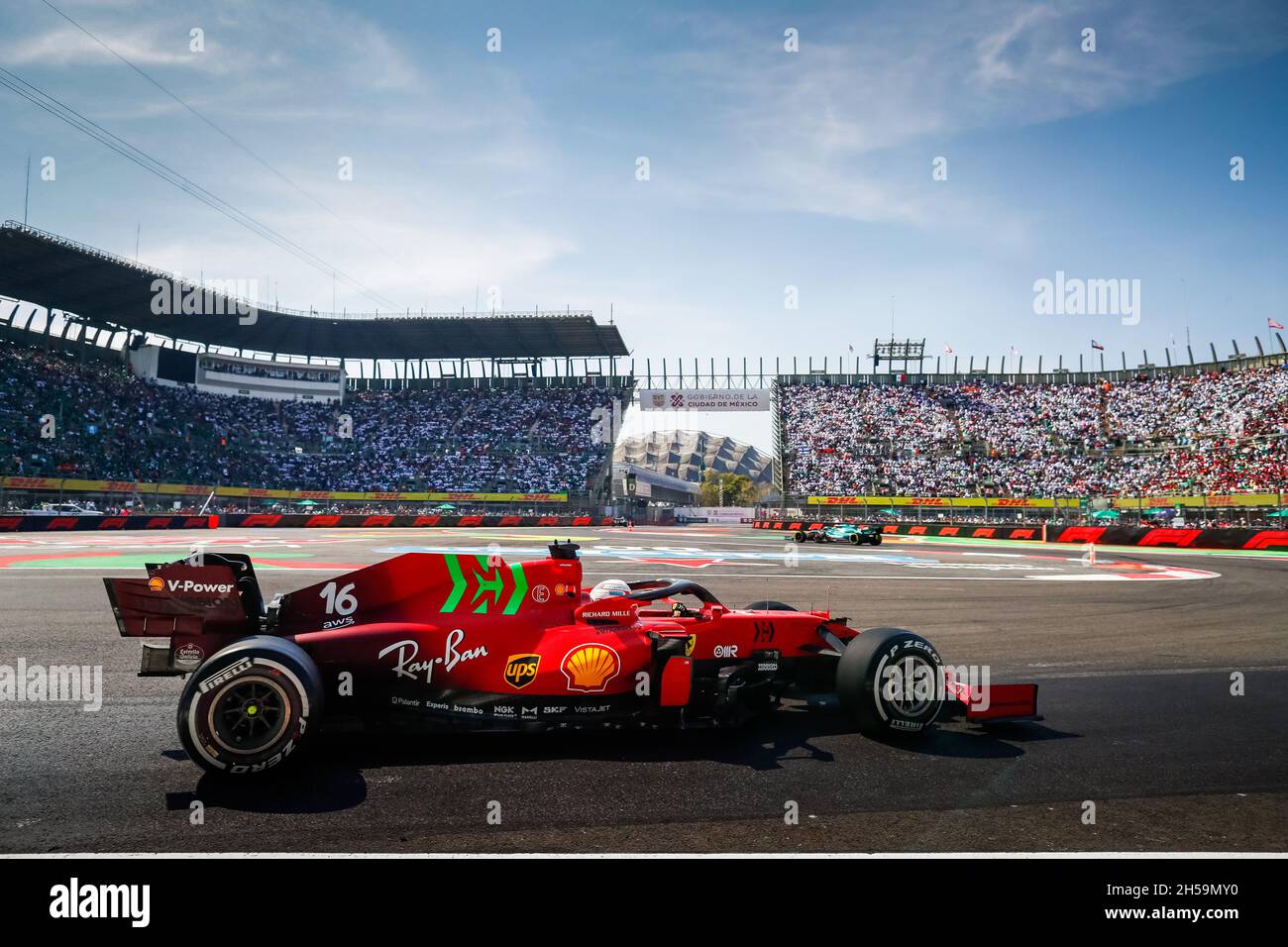 16 LECLERC Charles (mco), Scuderia Ferrari SF21, action during the Formula 1 Gran Premio De La ...