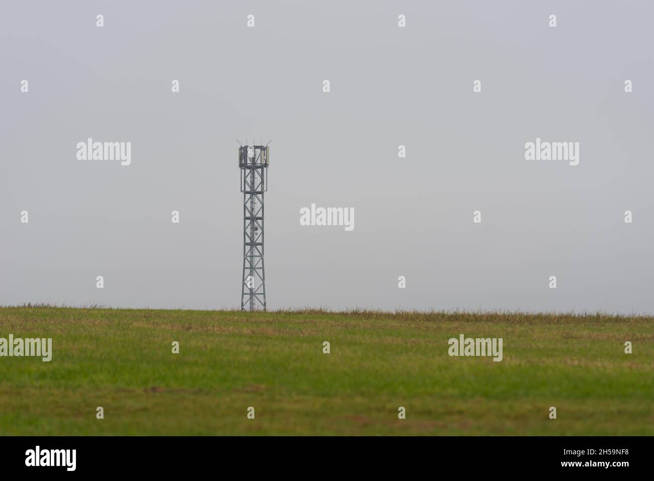 Mobile cell tower antenna mast providing mobile internet connection for ...